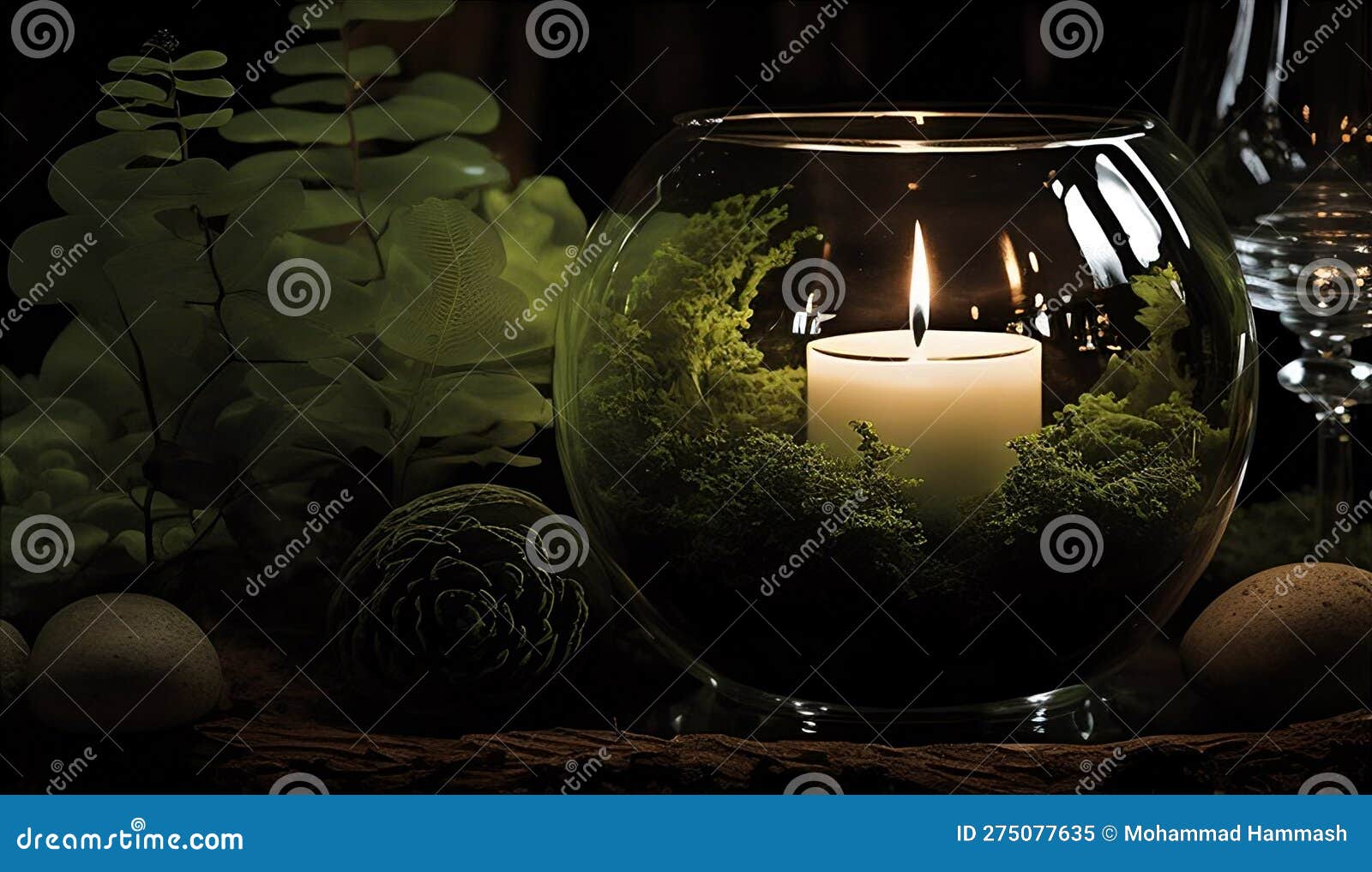 Candlelit Nature S Peace in the Biosphere, Made with Generative AI ...