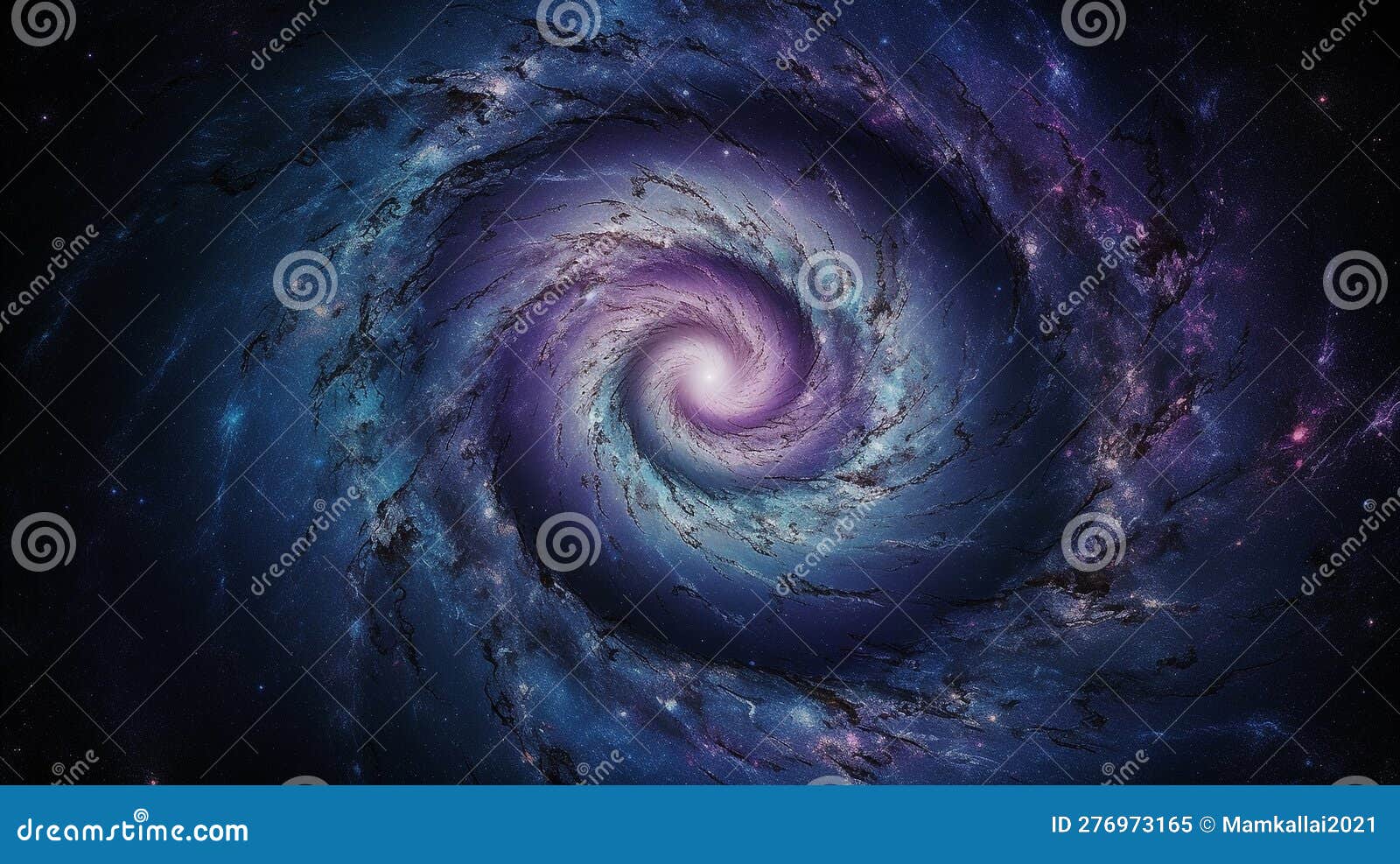 A Galaxy with a Spiral Pattern Stock Illustration - Illustration of ...