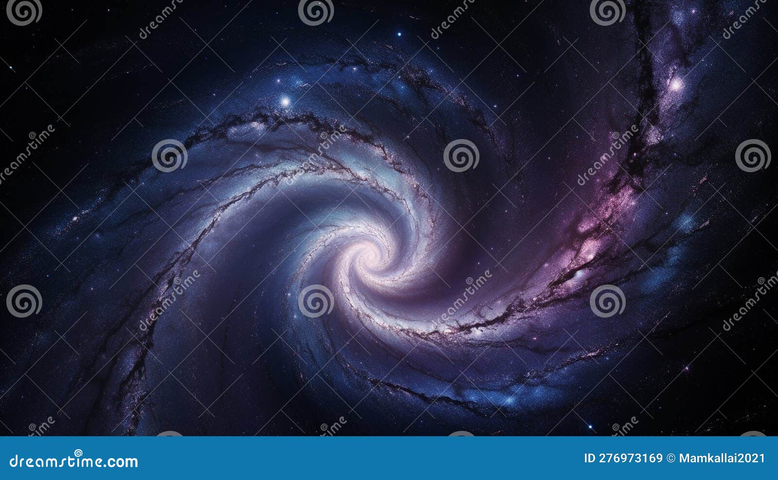 A Galaxy with a Spiral Pattern Stock Illustration - Illustration of ...