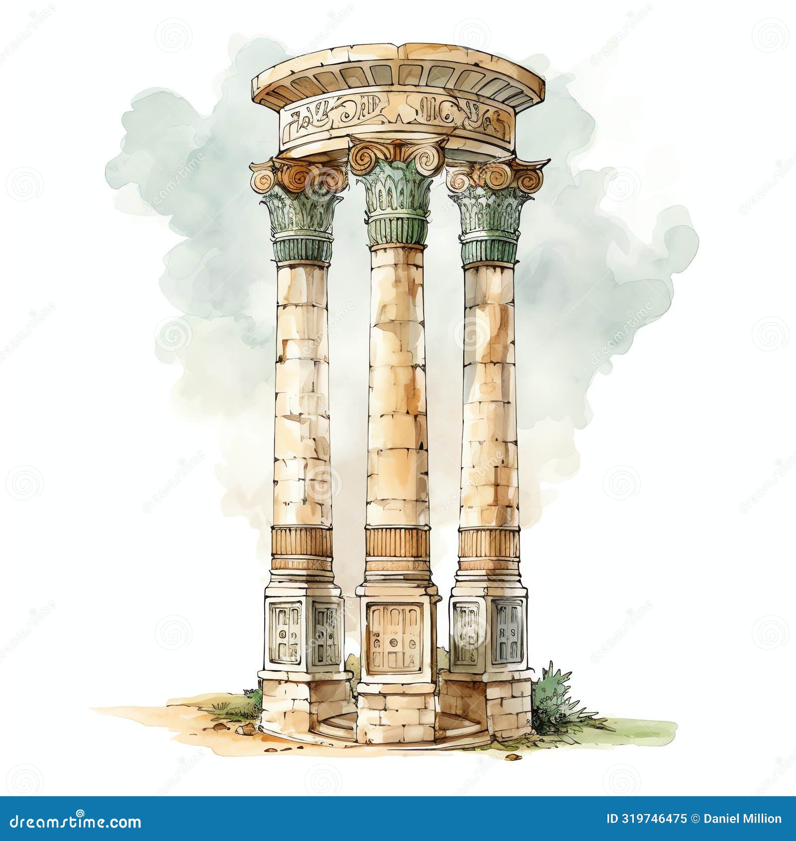 Djed Pillar Symbolizing Stability and Endurance Illustration Stock ...