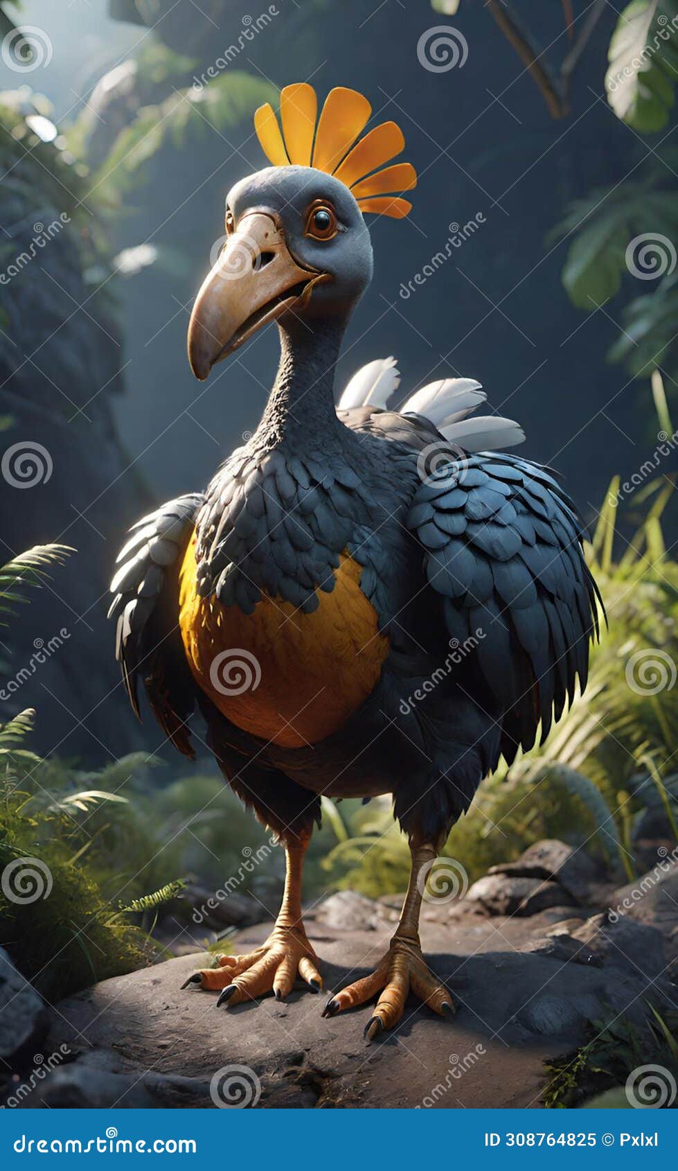 AI Generated Image of a Dodo Bird Stock Illustration - Illustration of ...