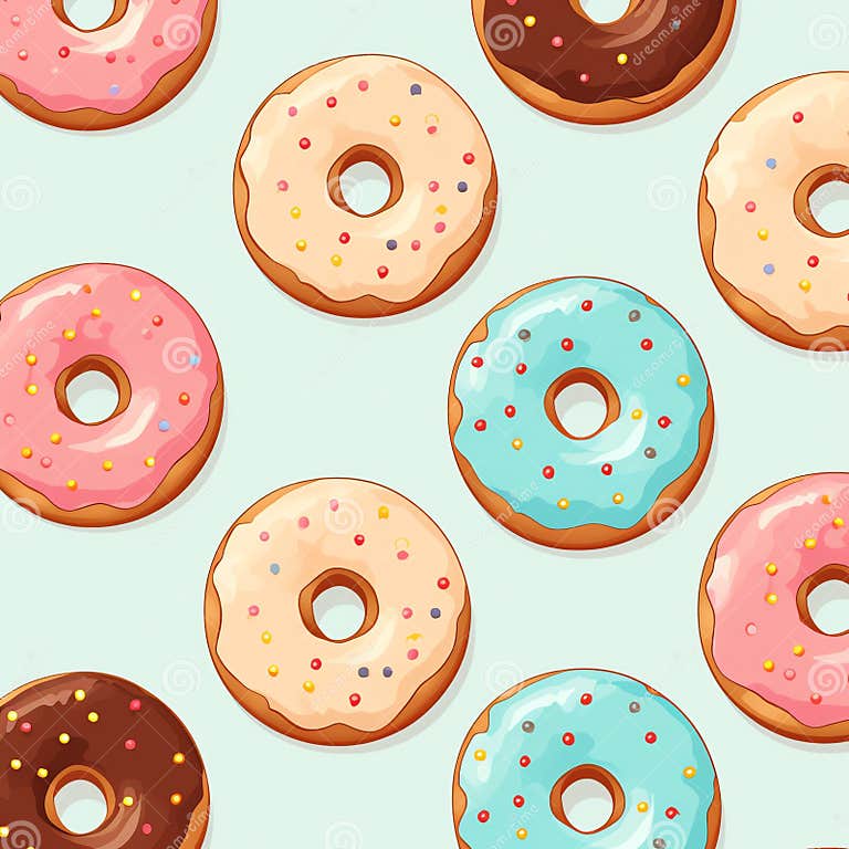 Donuts Pattern Background, Design Seamless Pattern, for Nursery ...