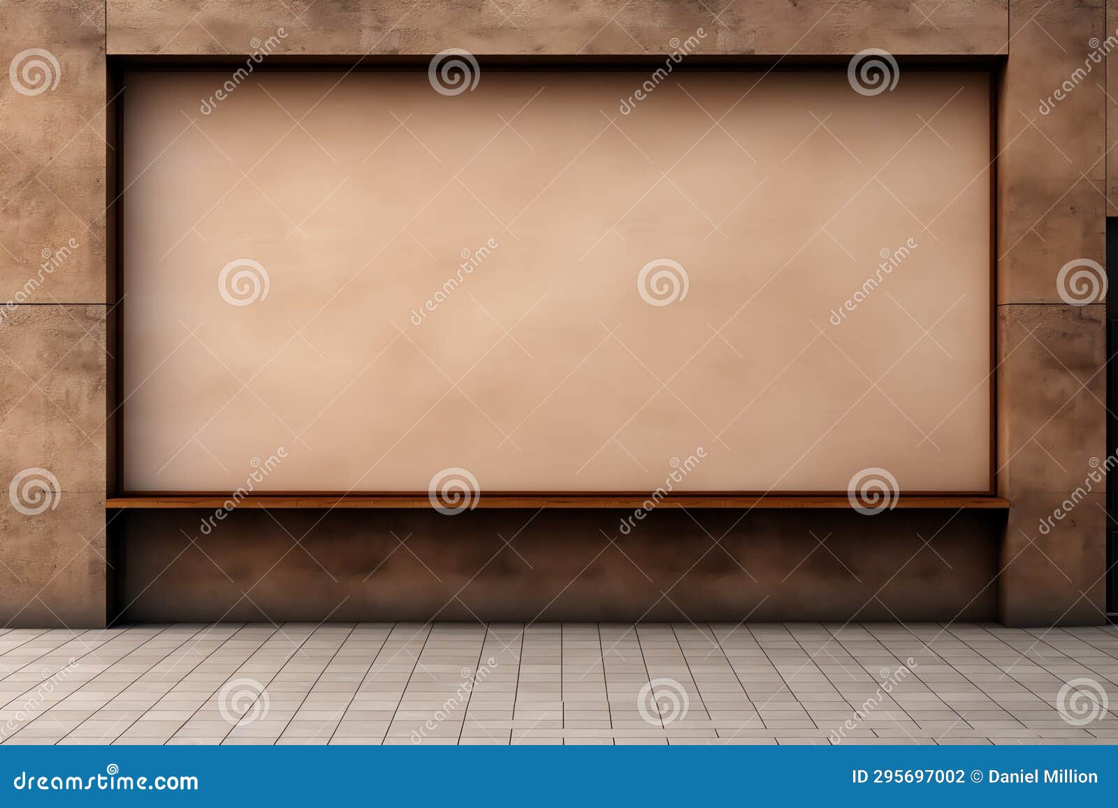 Empty Brown Store Wall for Logo Stock Illustration - Illustration of ...