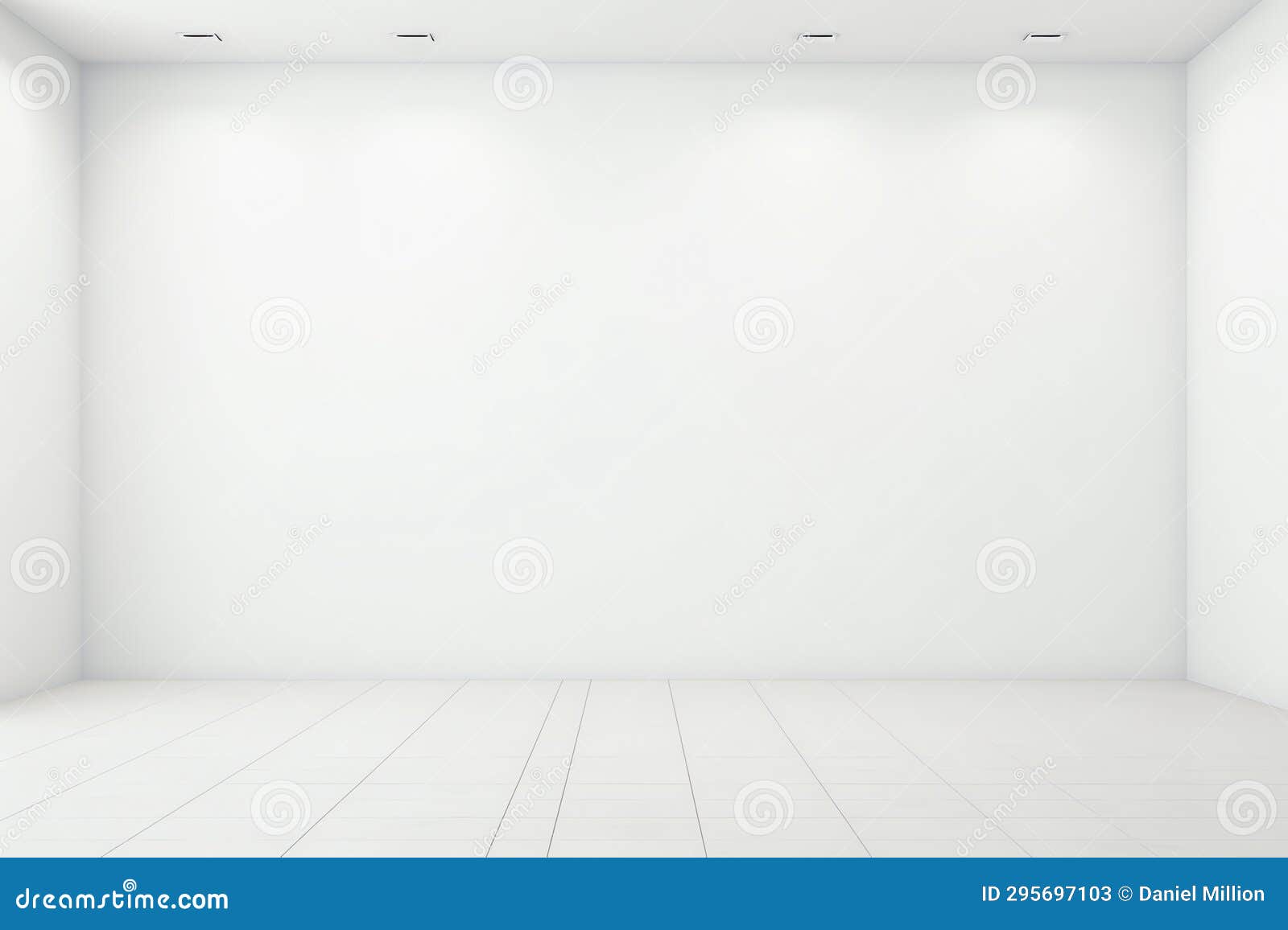 Empty White Light Office Wall for Logo Stock Illustration ...