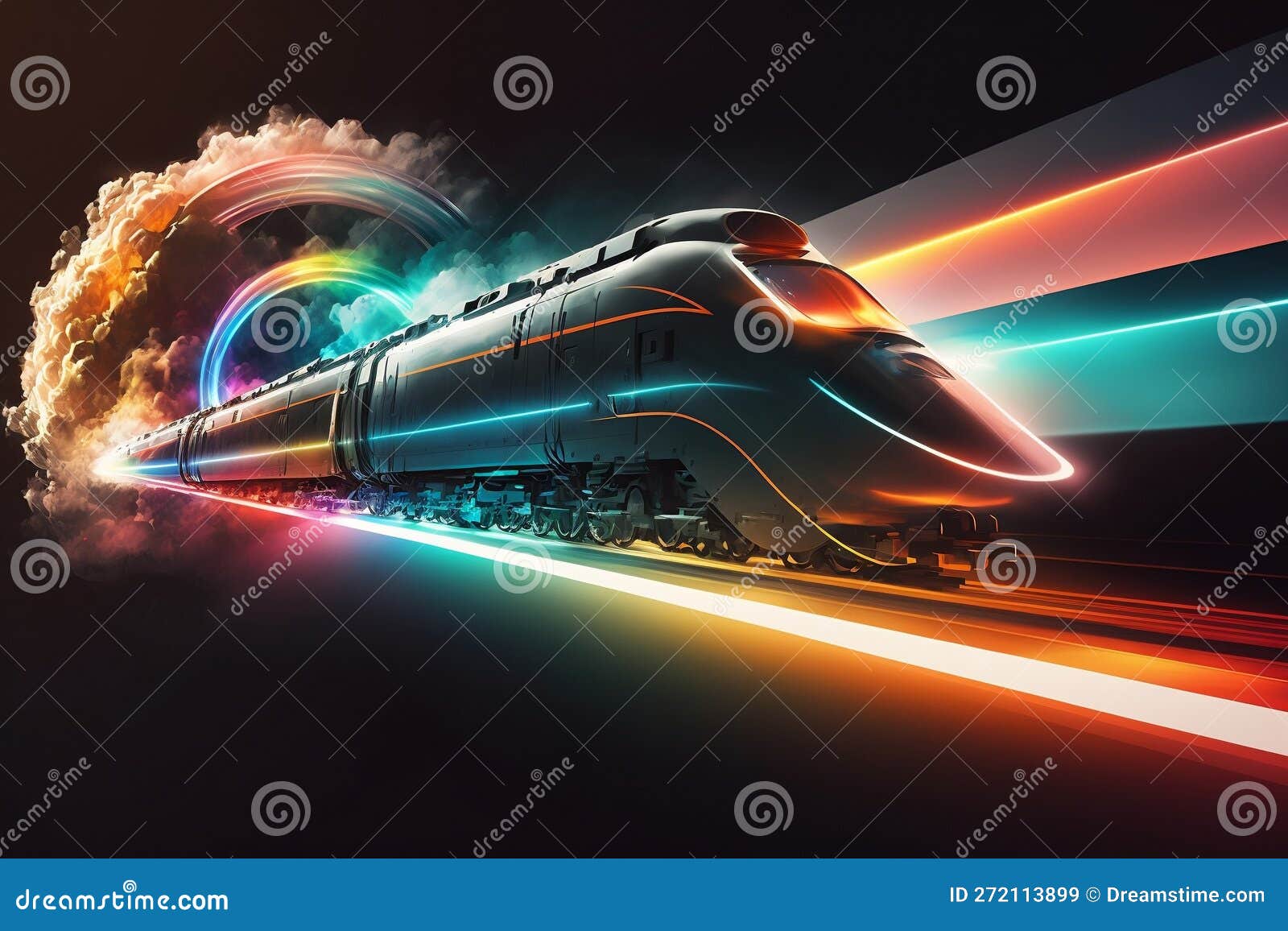 Abstract Fast Modern Train Speed of Light Stock Illustration ...