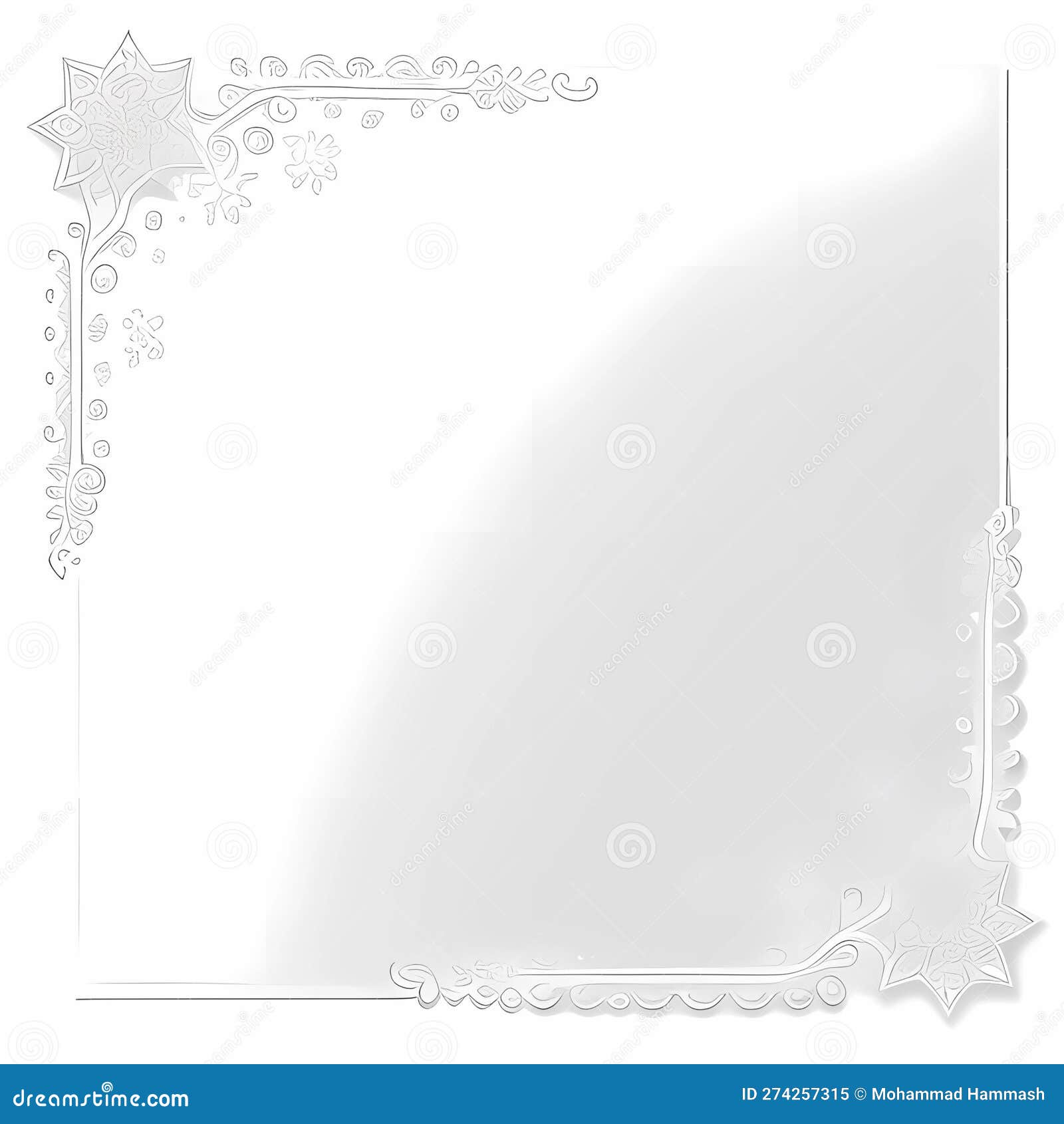 Delicate Snowflake Corner, Made with Generative AI Stock Illustration ...
