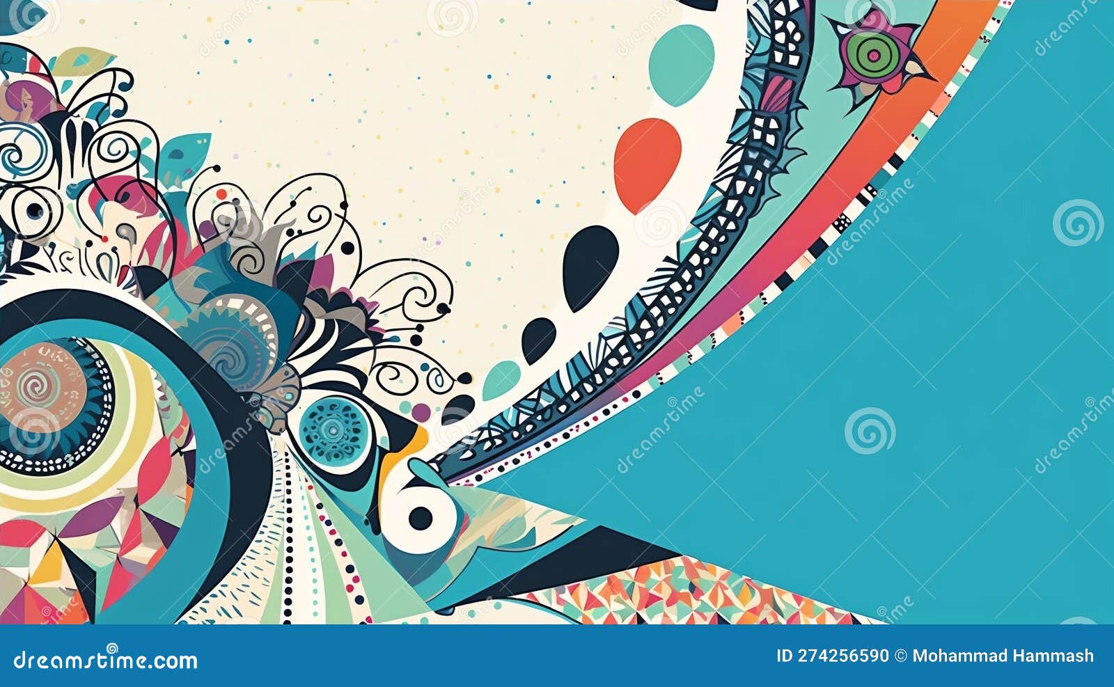 Quirky Geometric Corner Design, Made with Generative AI Stock ...