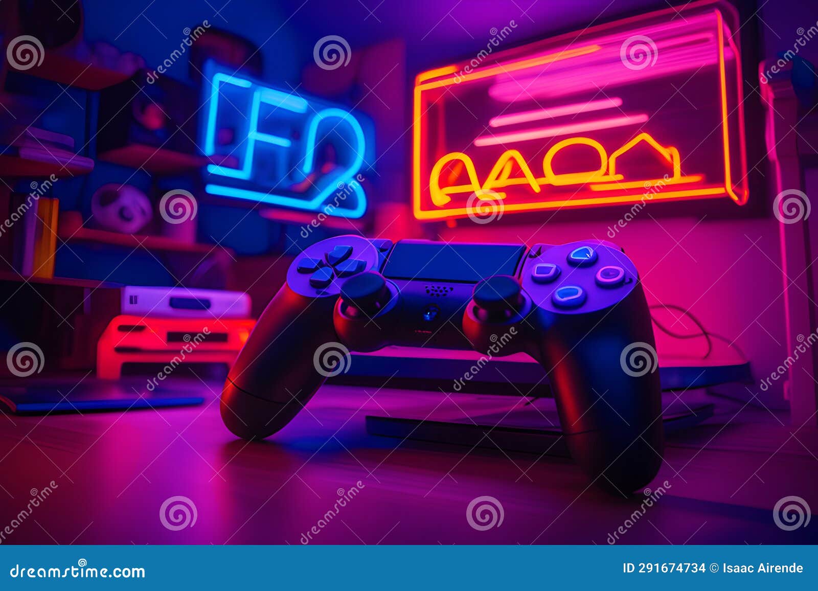 A Brand-new PlayStation 5 Controller in a Captivating Gaming Scene Ai ...