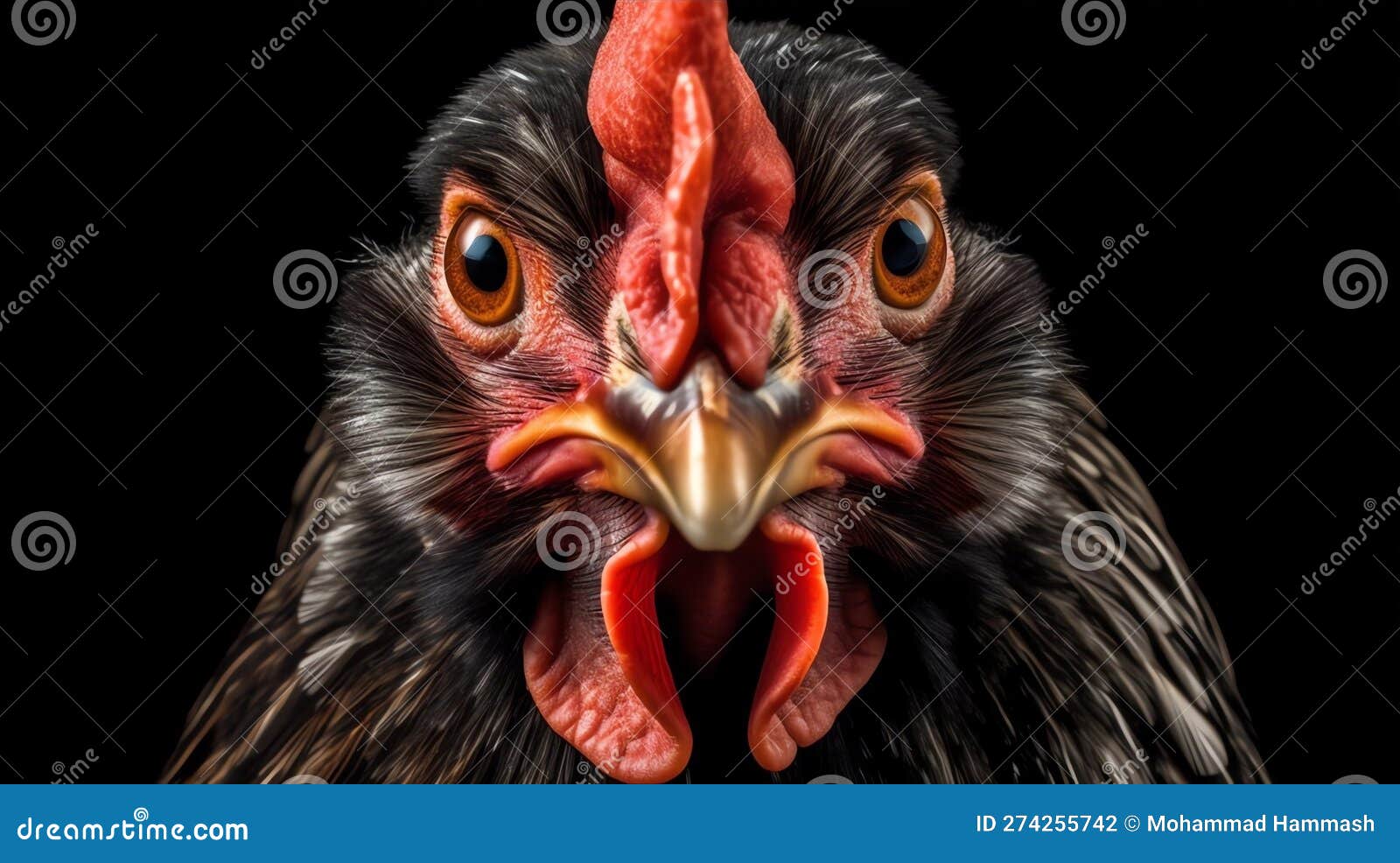 Piercing Chicken Stare, Made with Generative AI Stock Illustration ...