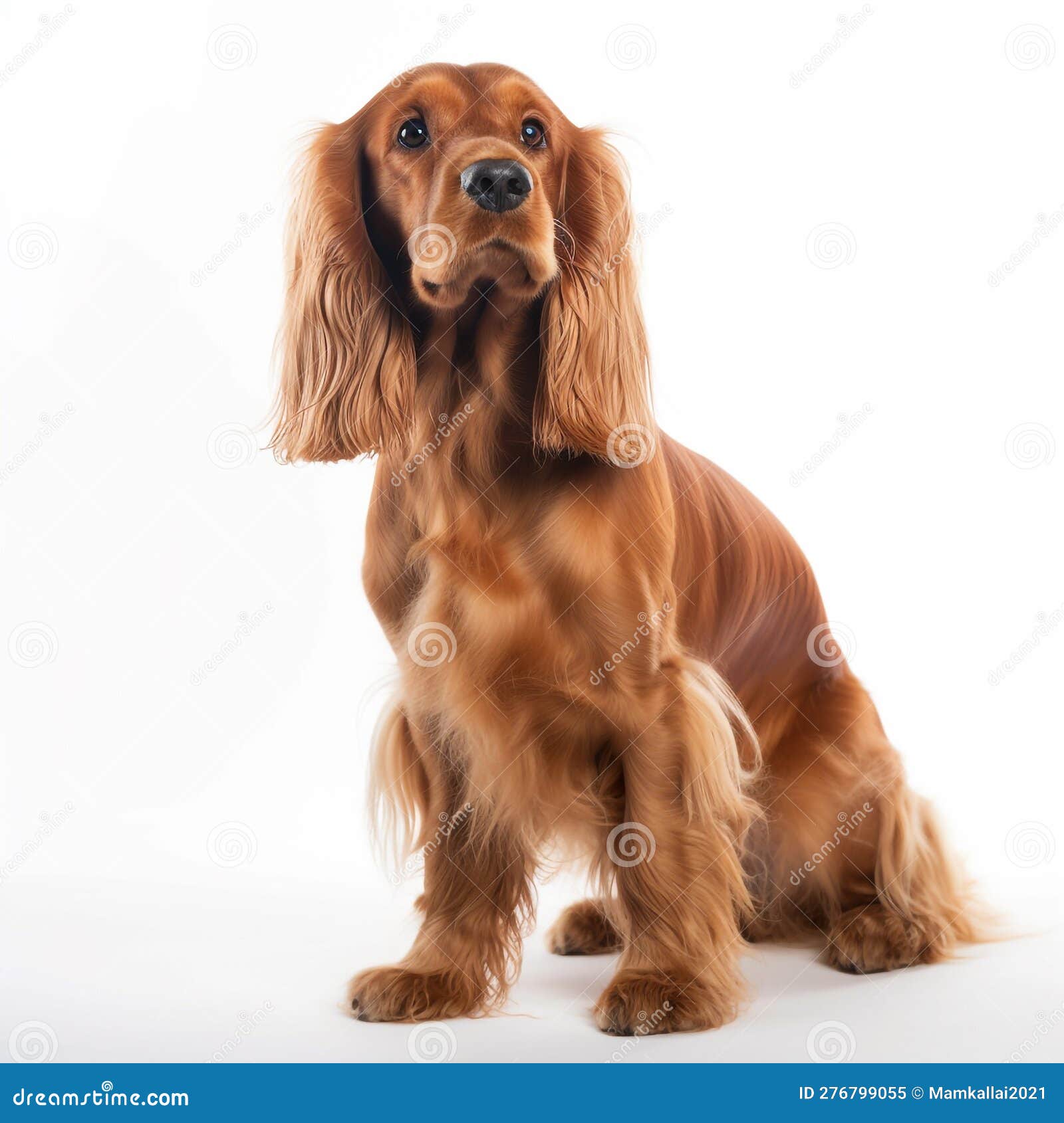 Cocker Spaniel with Its Floppy Ears Stock Illustration - Illustration ...