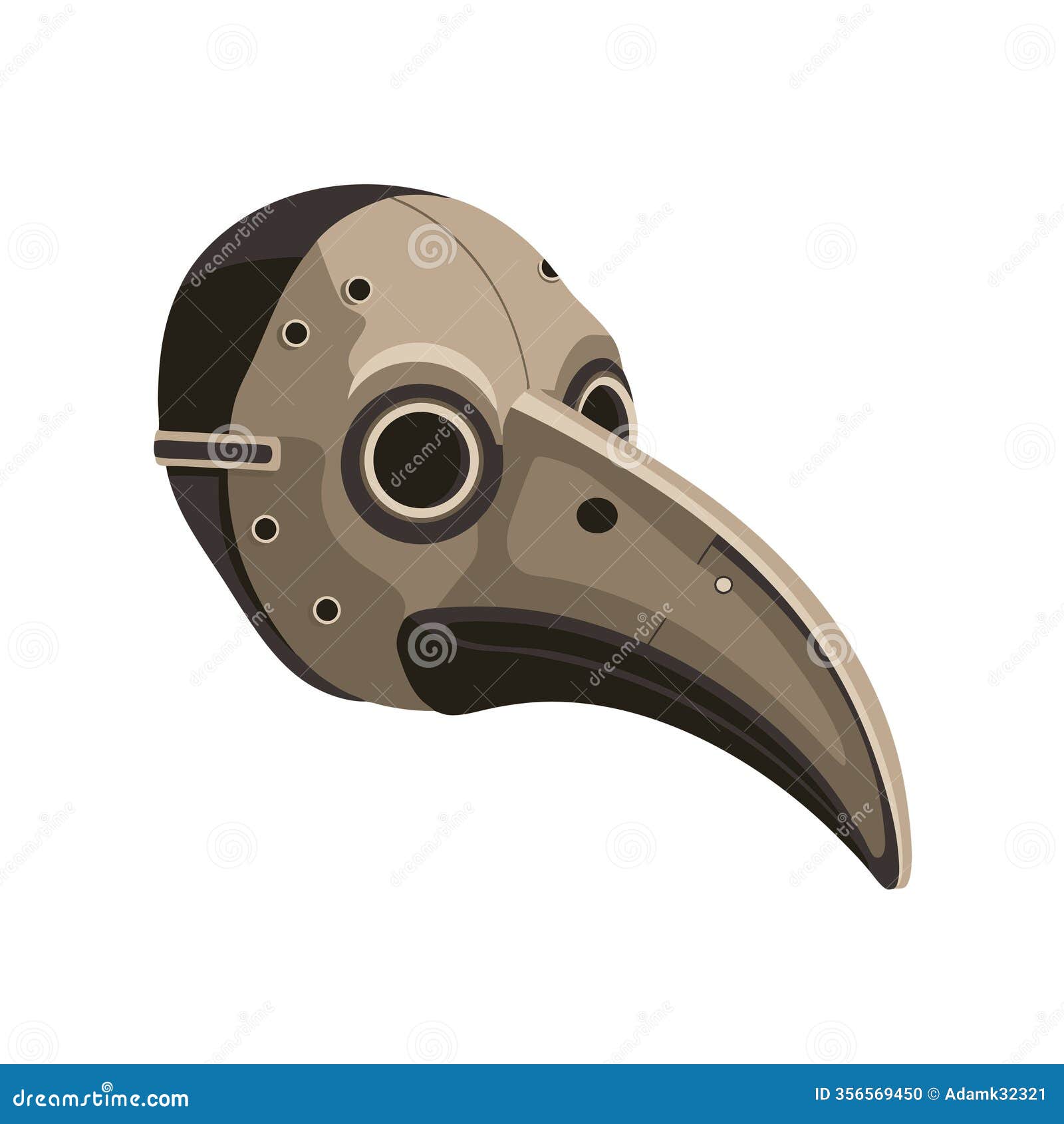 Plague Doctor Mask Vector Illustration Historical Costume Design Art ...