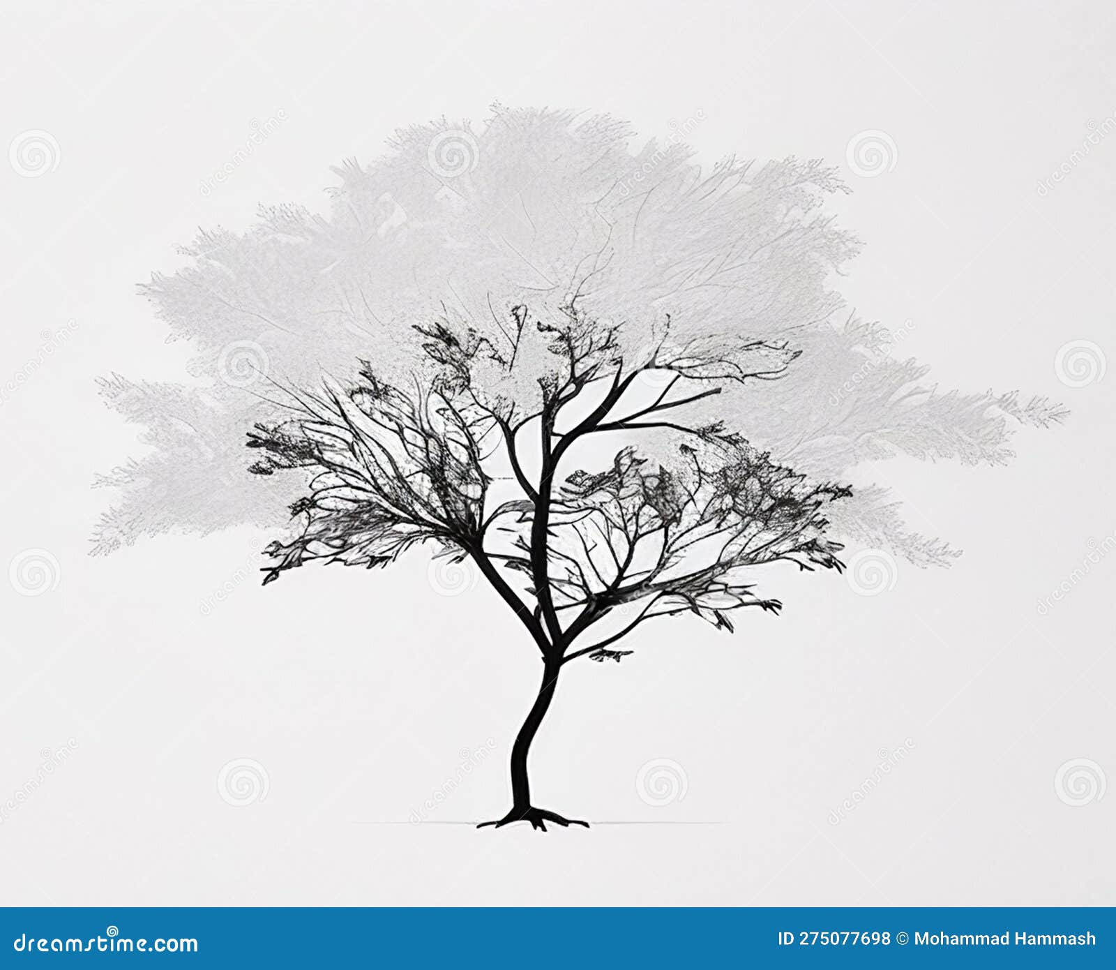 Minimalistic Vector Tree Design, Made with Generative AI Stock ...