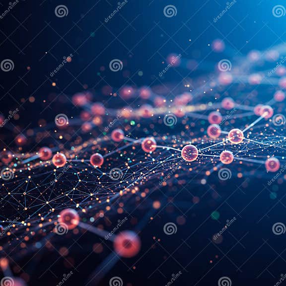 AI-Generated Image of Network Diagram with Circular Nodes and Color ...