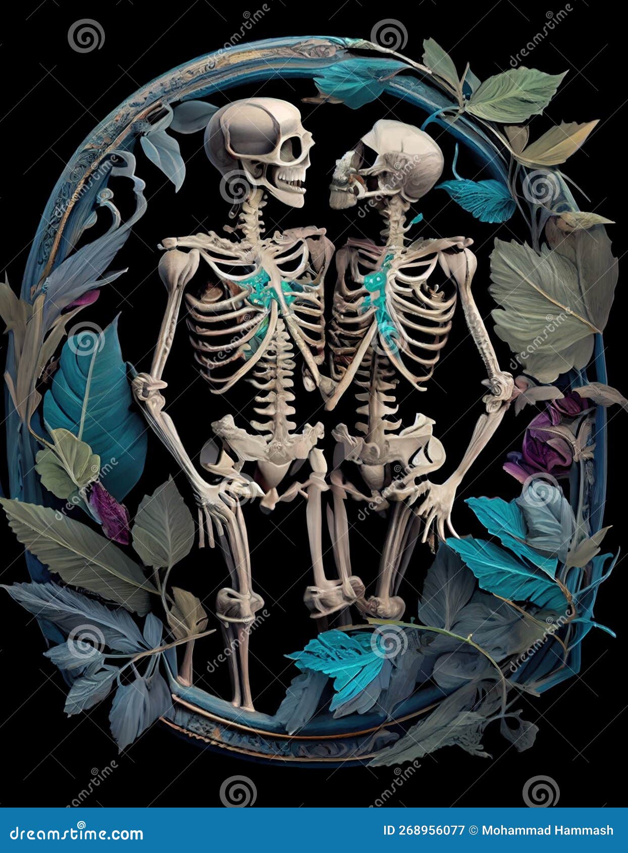 Eternal Love: a Hyper-Realistic Biomechanical Skeleton Embrace, Made ...