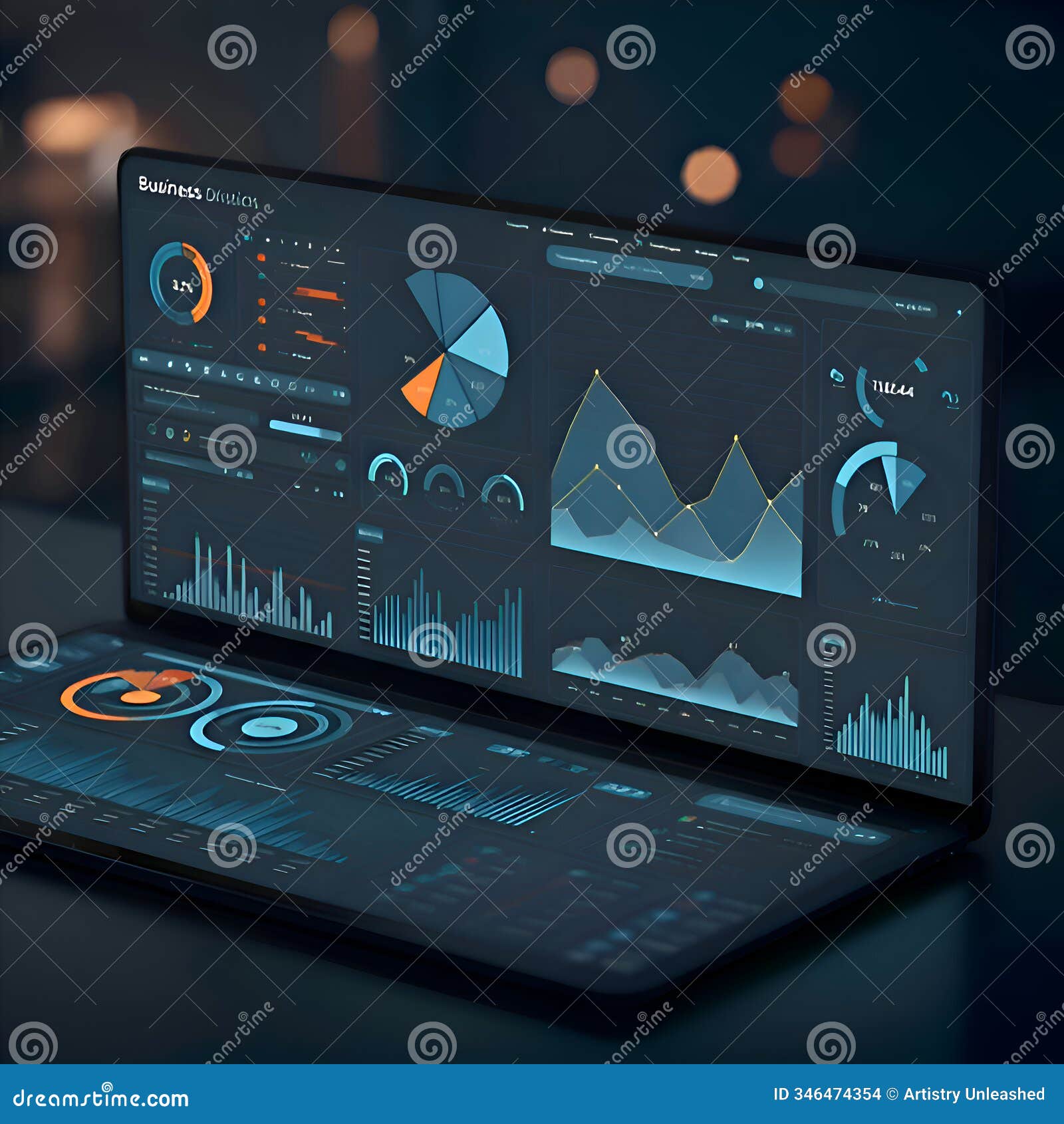 AI-Generated Futuristic Dual-Screen Device with Data Visualizations for ...