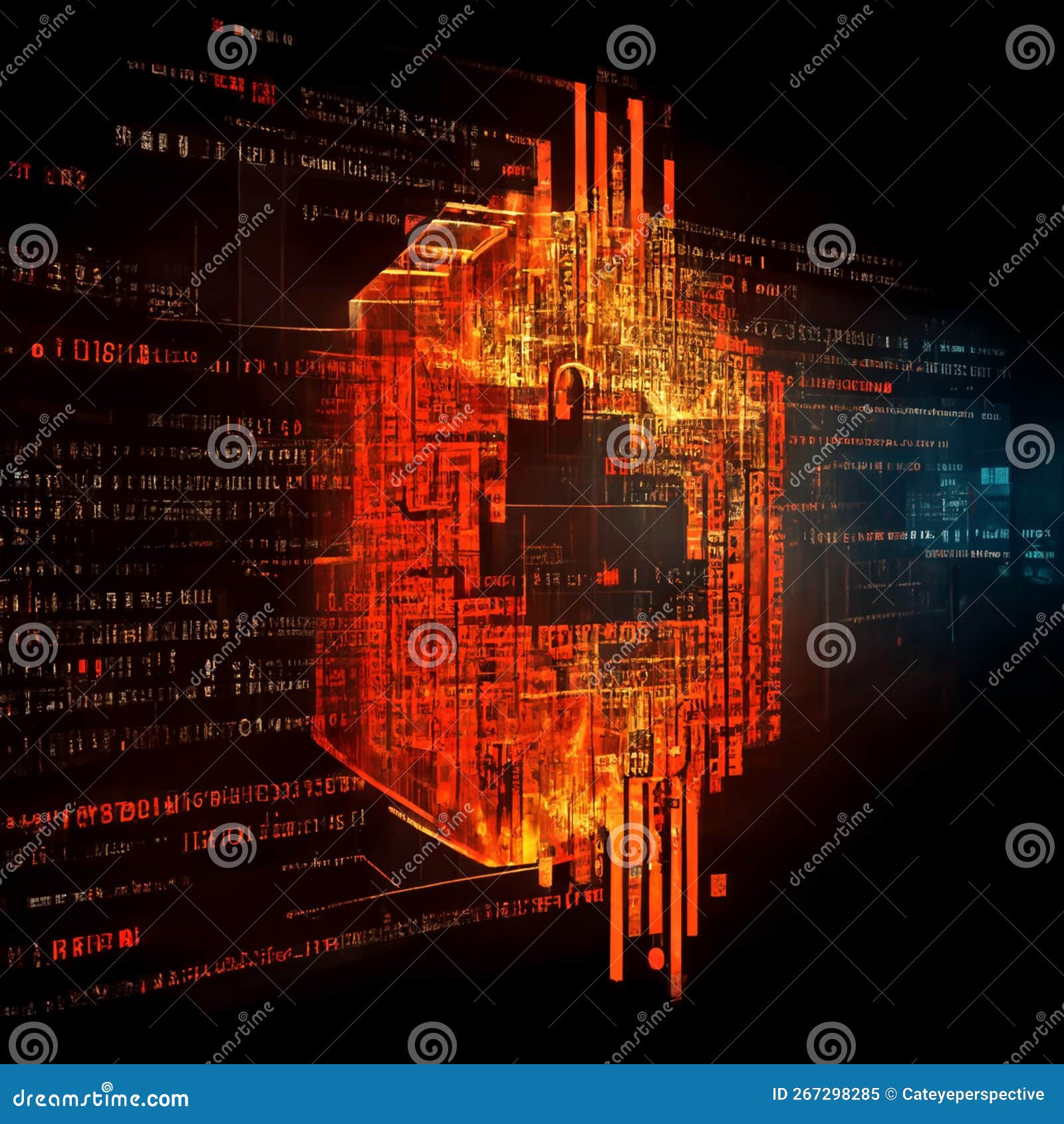 AI Generated Image. Firewall and Cyber Security Concept Stock ...