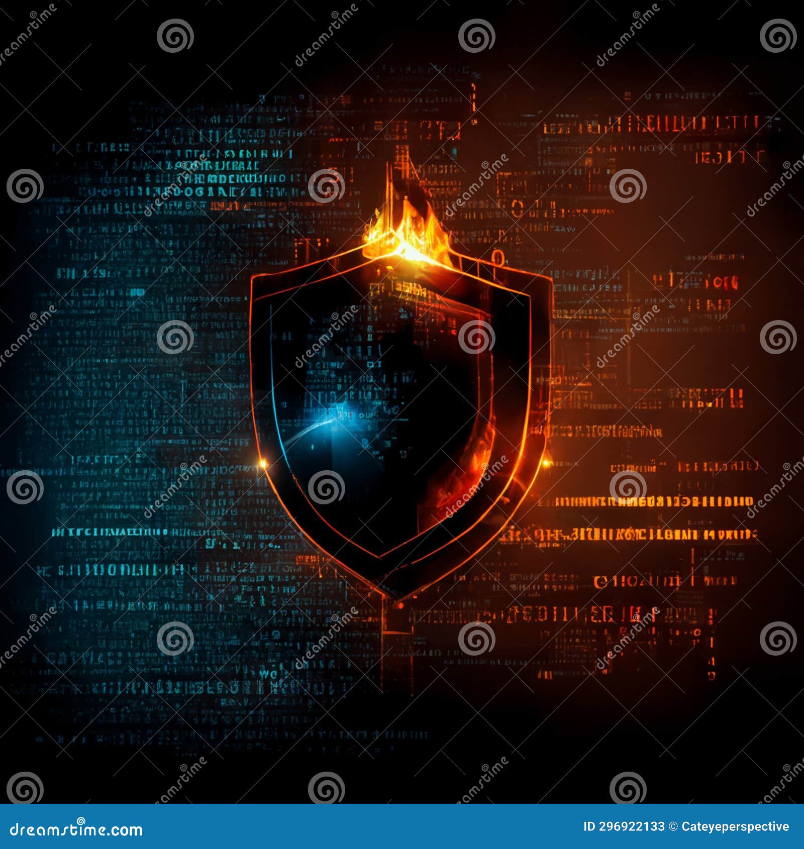 AI Generated Image. Firewall and Cyber Security Concept Stock ...