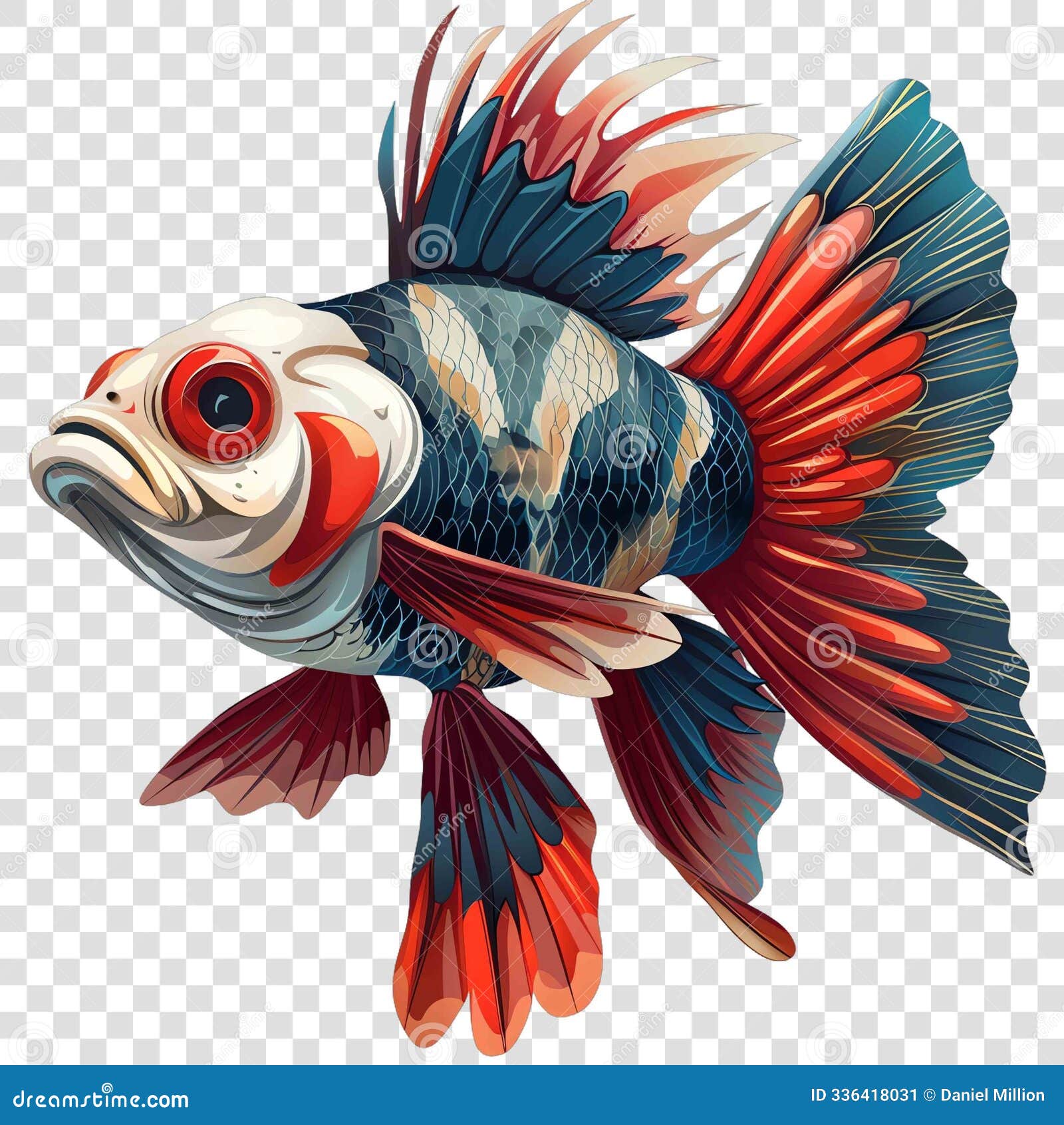 Fish Transparent Background Realistic Element Stock Photo ...