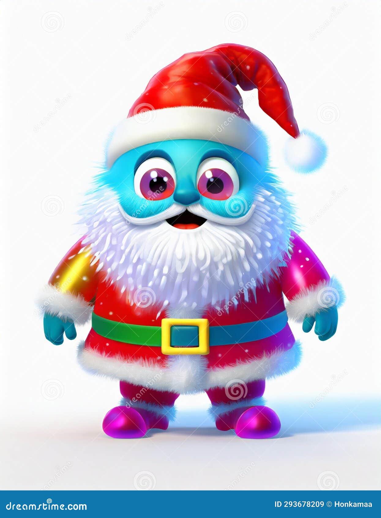 Fluffy santa stock illustration. Illustration of rubber - 293678209