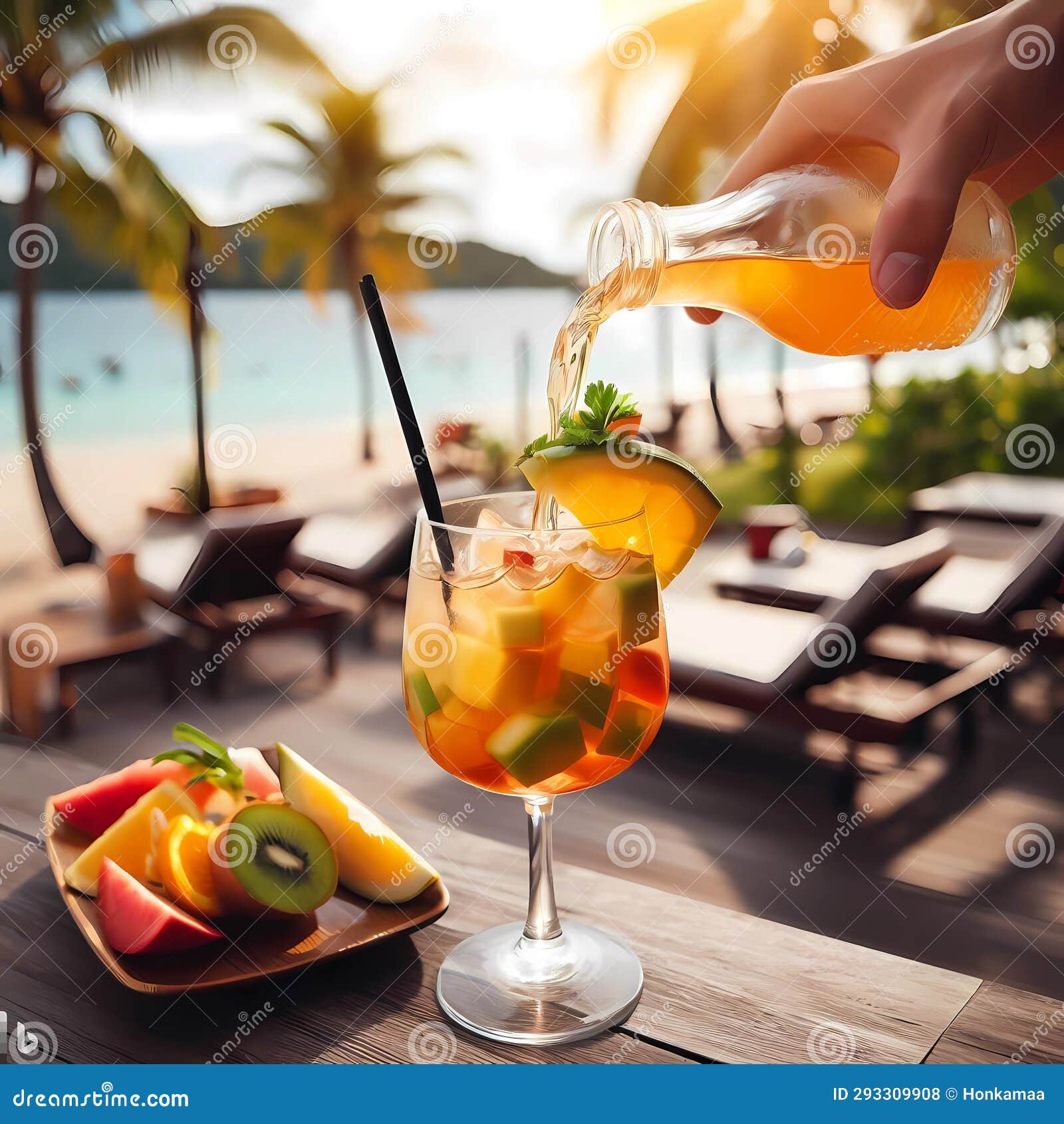 Fruity refreshments stock illustration. Illustration of background ...
