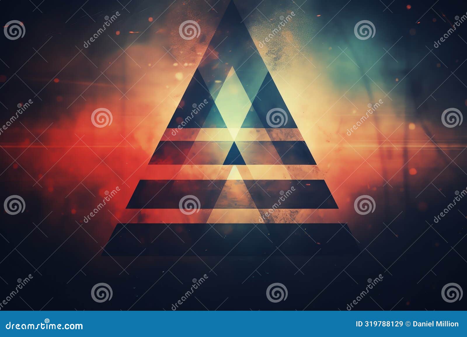 Geometric Prism Frame 80s Retro Nostalgic Royalty-Free Stock ...