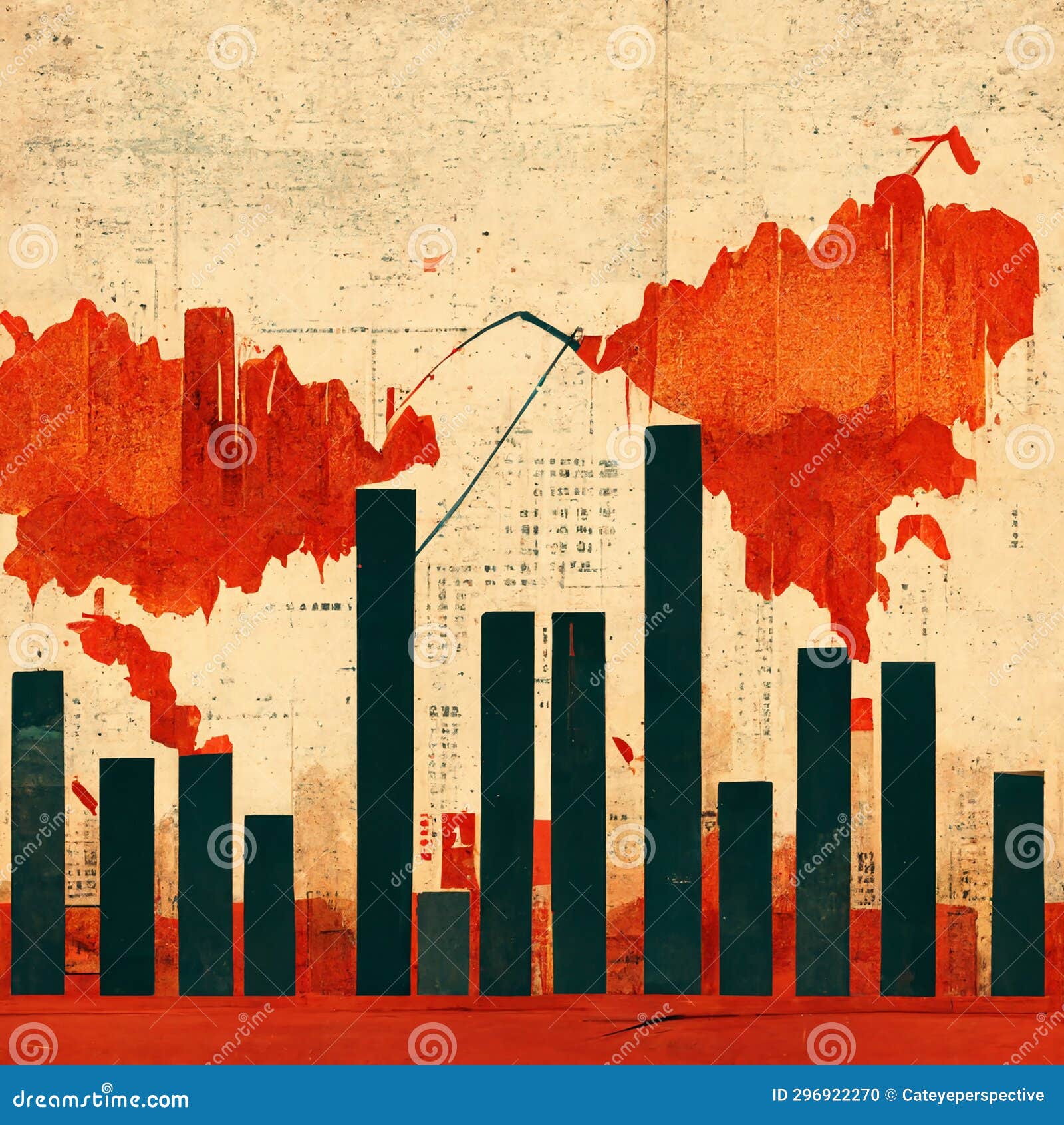 AI Generated Image. Global Economic Crisis and Recession Concept Stock ...