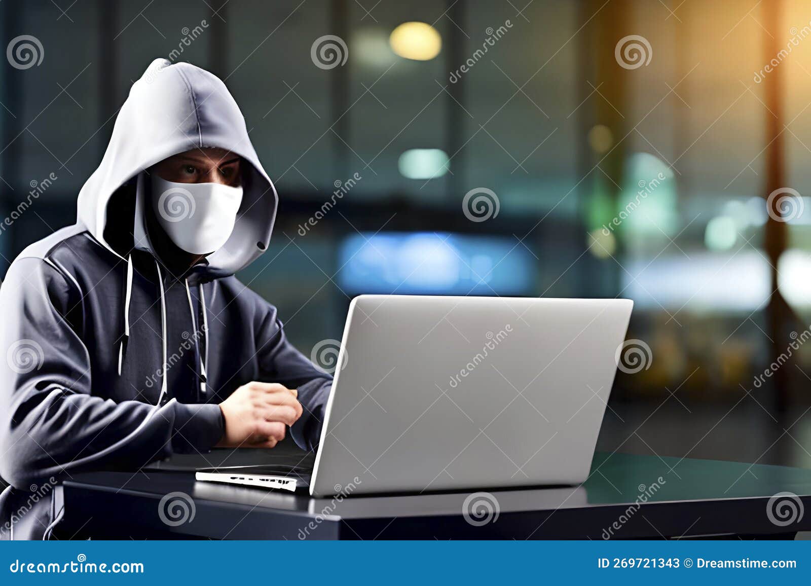 A hacker inside a room stock illustration. Illustration of cybercrime ...