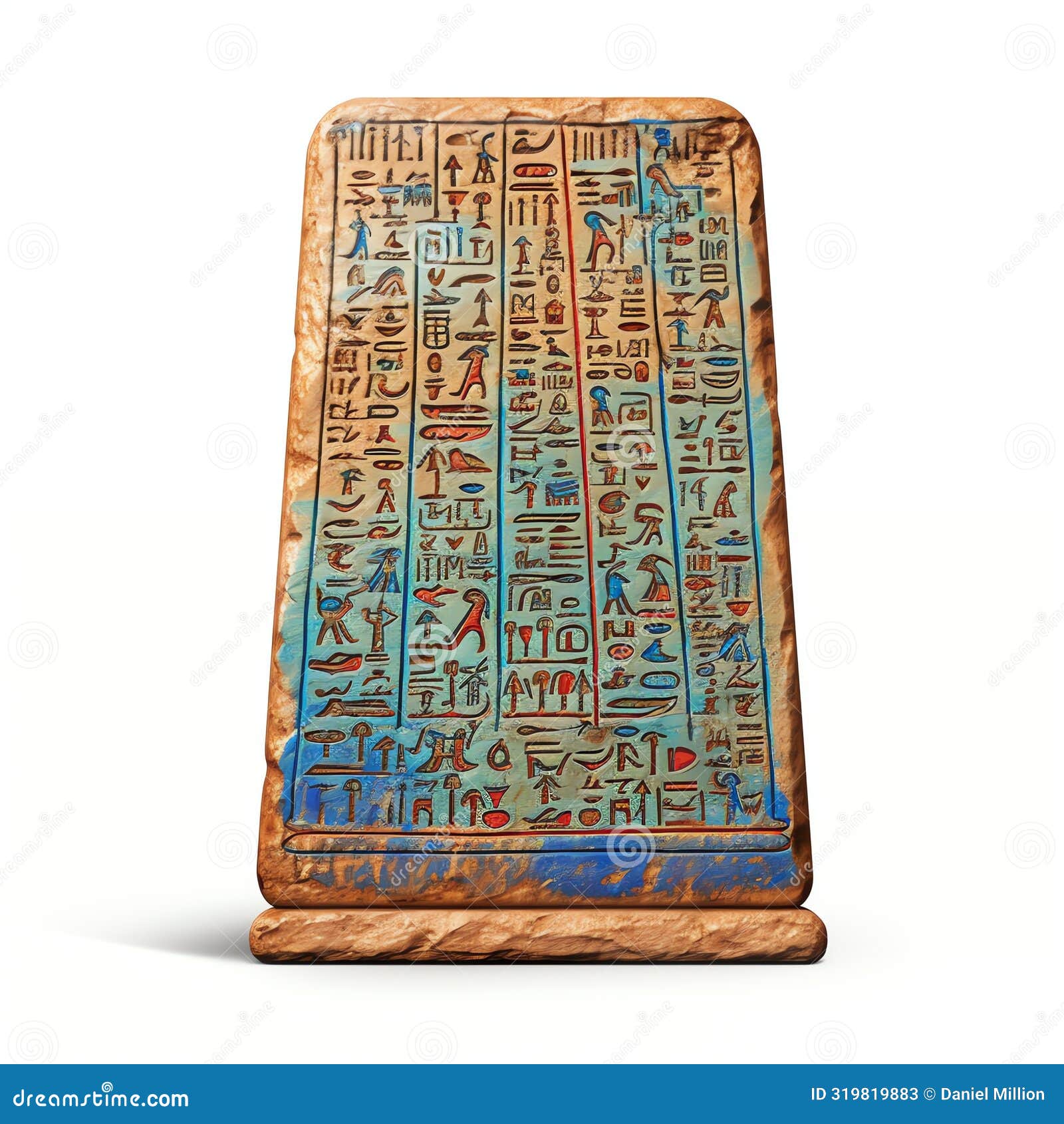 Hieroglyphic Inscriptions on a Stone Tablet or Wall Illustration Stock ...