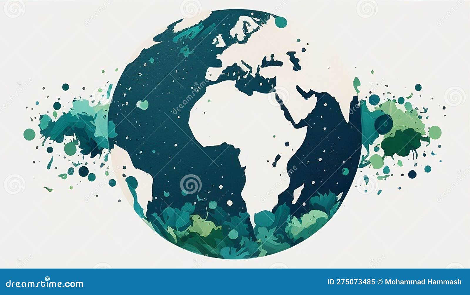 Highly Detailed Minimal Flat Design of Planet Earth, Made with ...