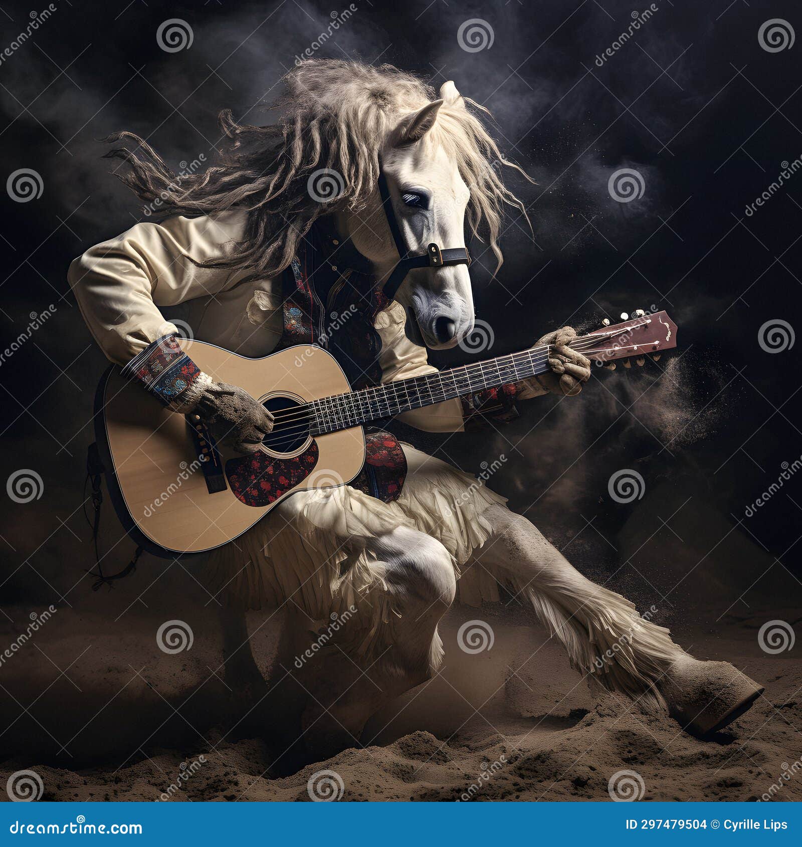 AI-Generated Image of a Horse Playing Guitar Stock Illustration ... AI-Generated Image of a Horse Playing Guitar Stock Illustration ...