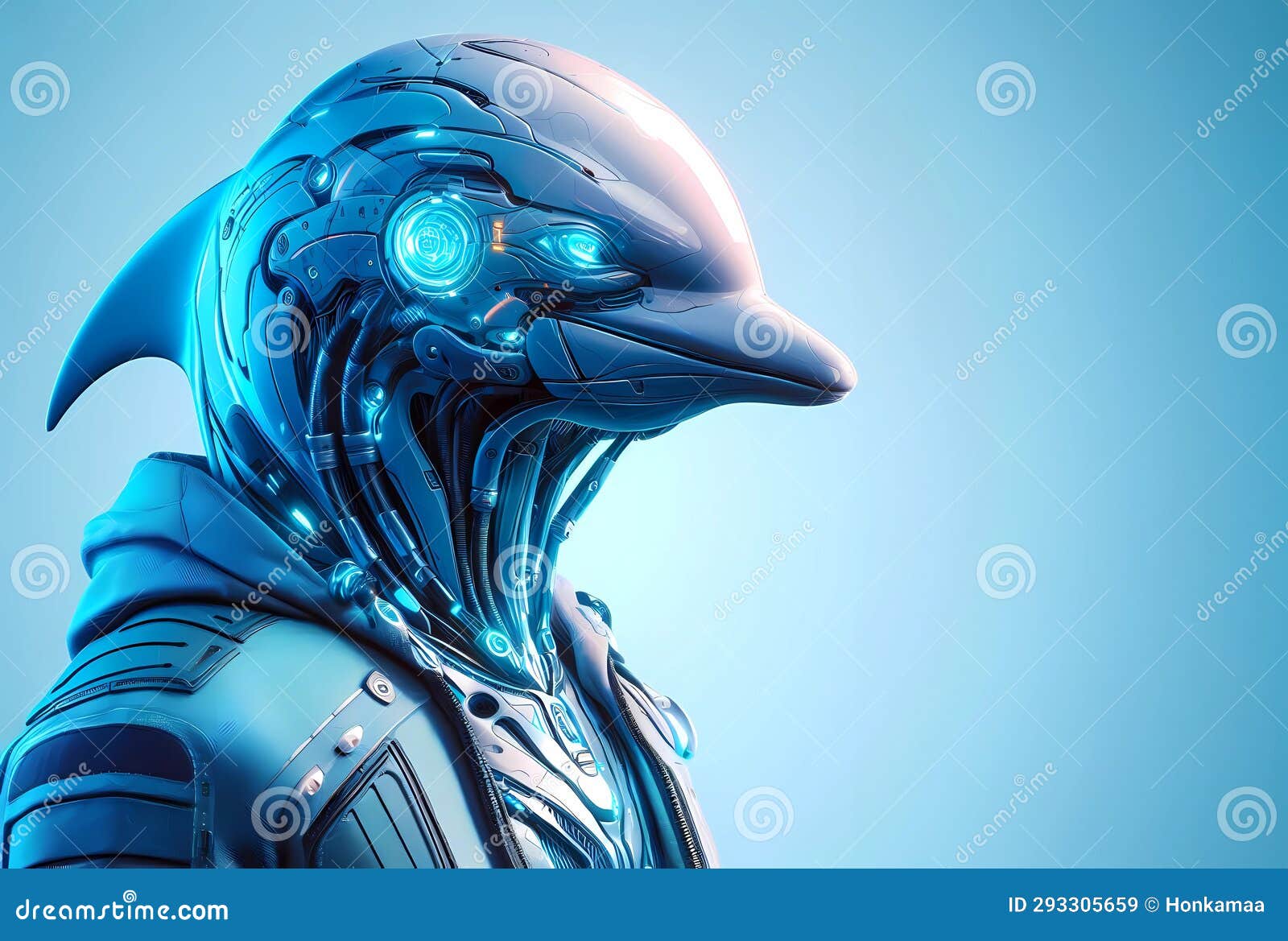 Humanoid alien dolphin stock illustration. Illustration of cartoon ...