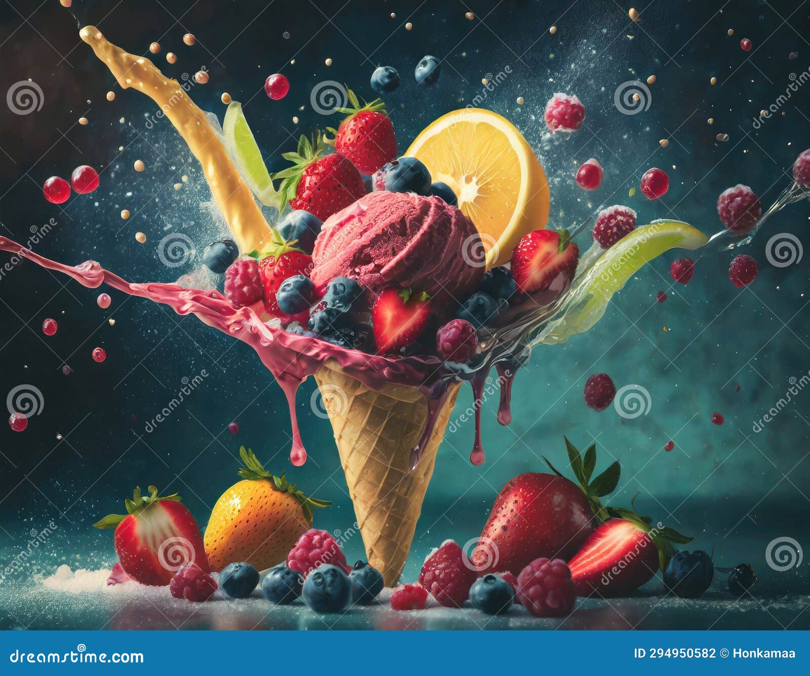 Ice cream explosion stock illustration. Illustration of cream - 294950582