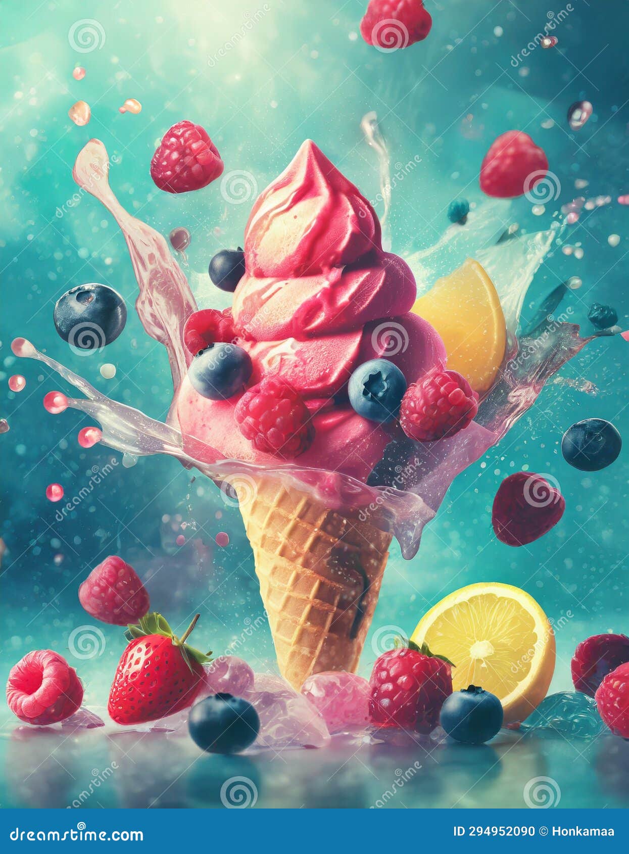 Ice cream explosion stock illustration. Illustration of flying - 294952090