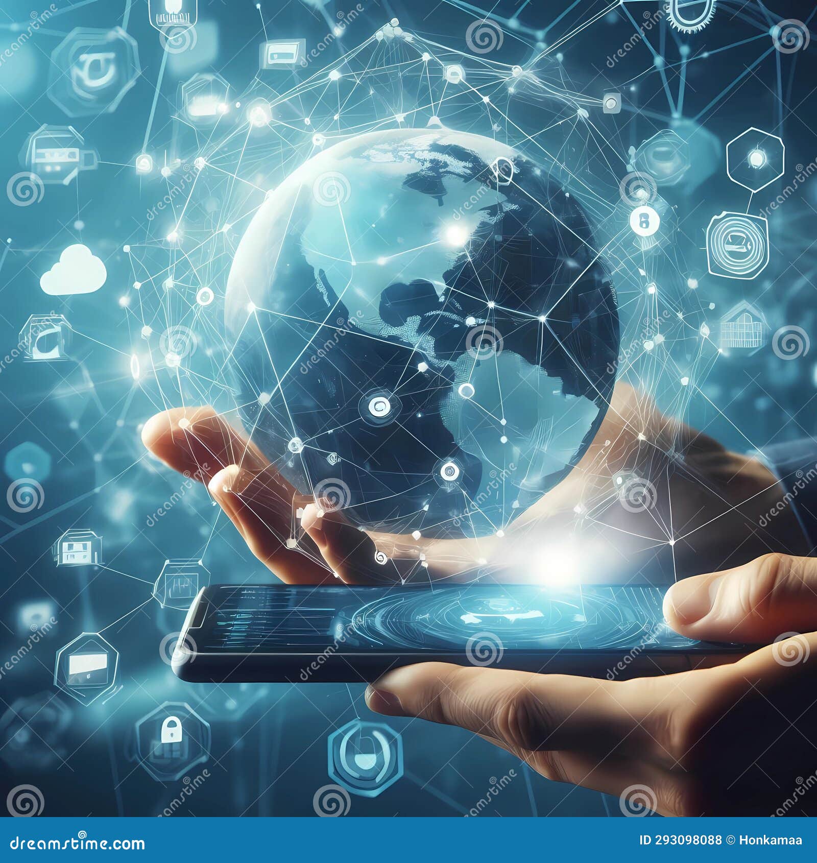 A Connectivity Concept Image Stock Illustration - Illustration of hand ...