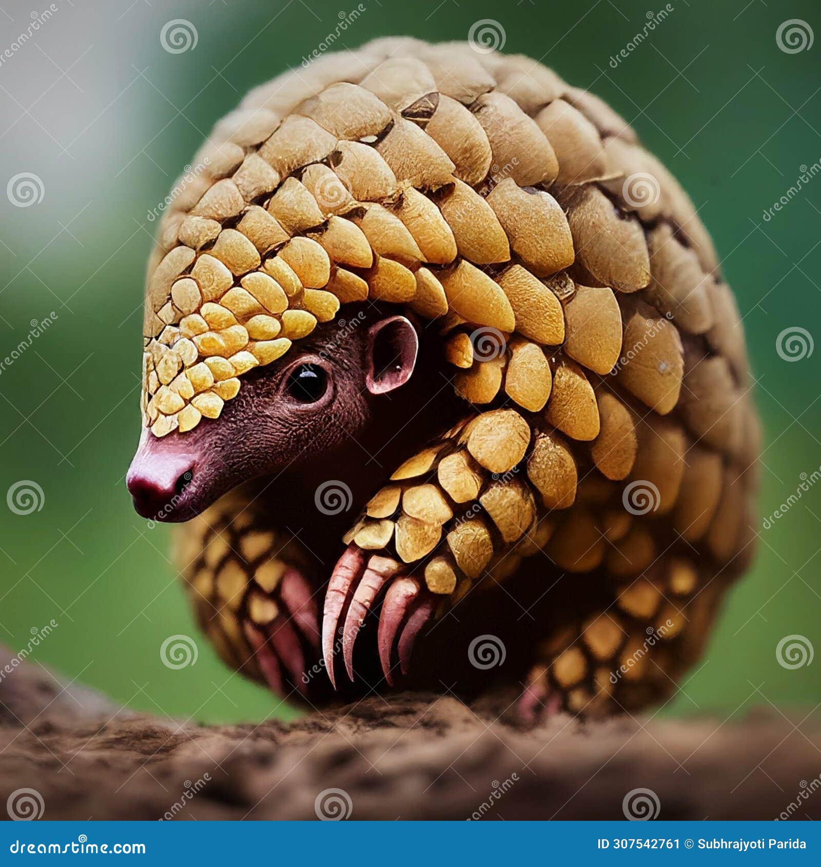 AI Generated Image of an Indian Pangolin with Scaled Body Shell Stock ...