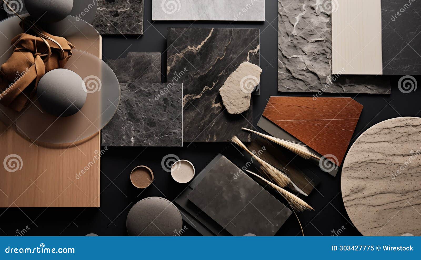 AI Generated Image - a Interior Design Material Moodboard with Natural ...