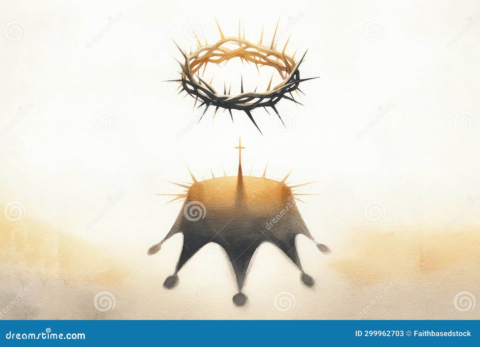 Jesus is King. Crown of Thorns Projecting a Shadow in the Shape of a ...