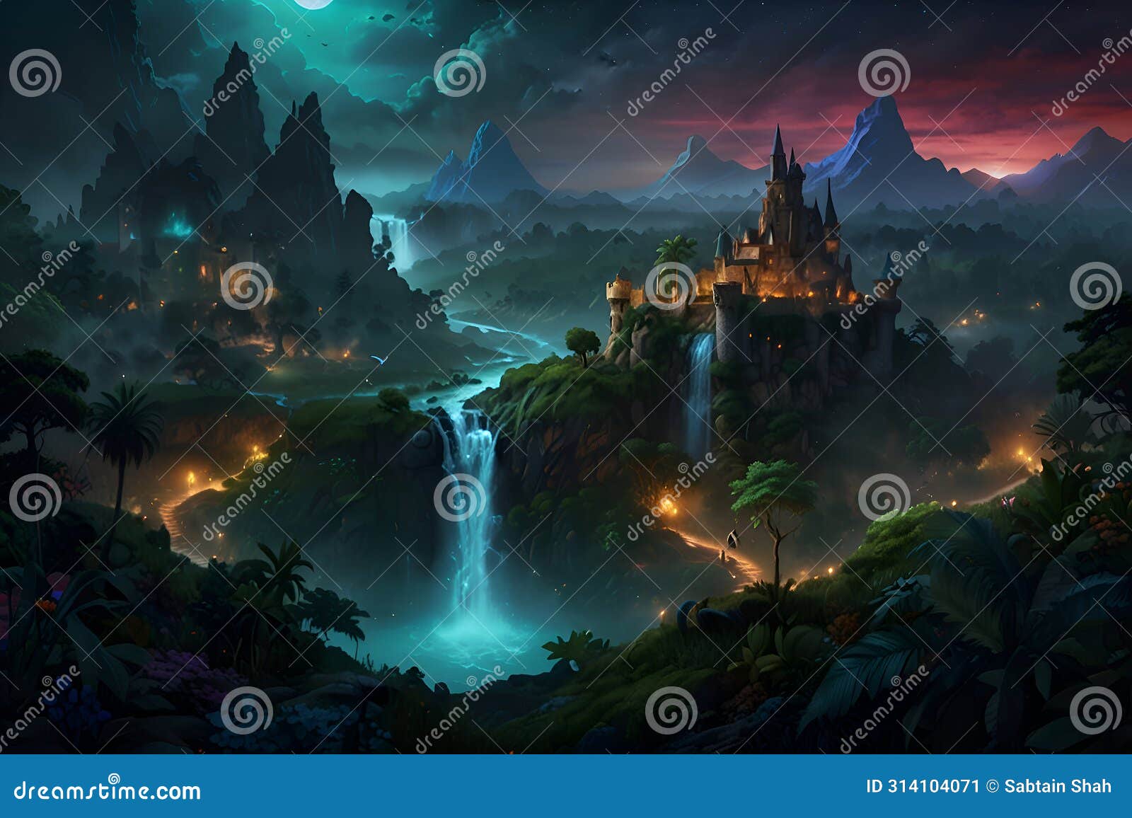 Ai-generated Image of Magic World Background with Volumetric Clouds ...