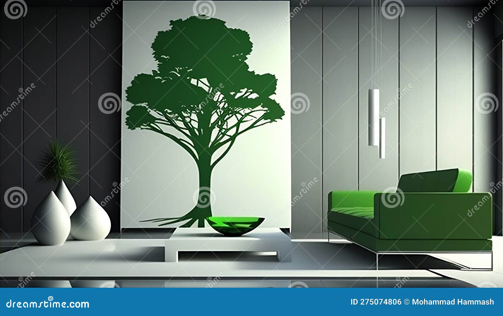 Minimalistic Green Tree Symbol, Made with Generative AI Stock ...