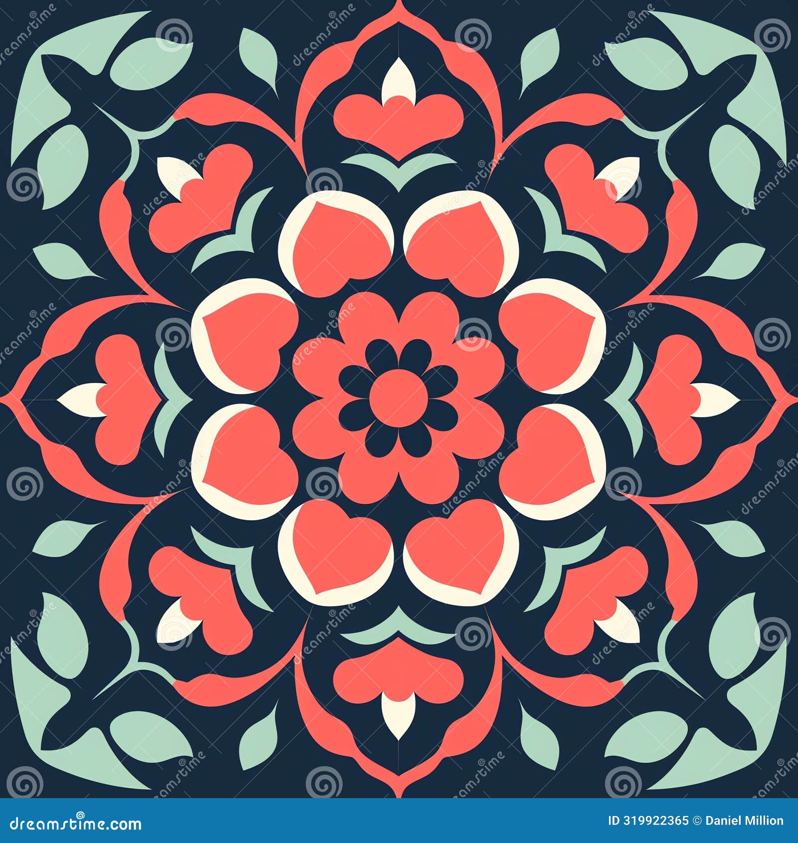 Moroccan Roses Flowers Background Pattern Wallpaper Vector Stock ...