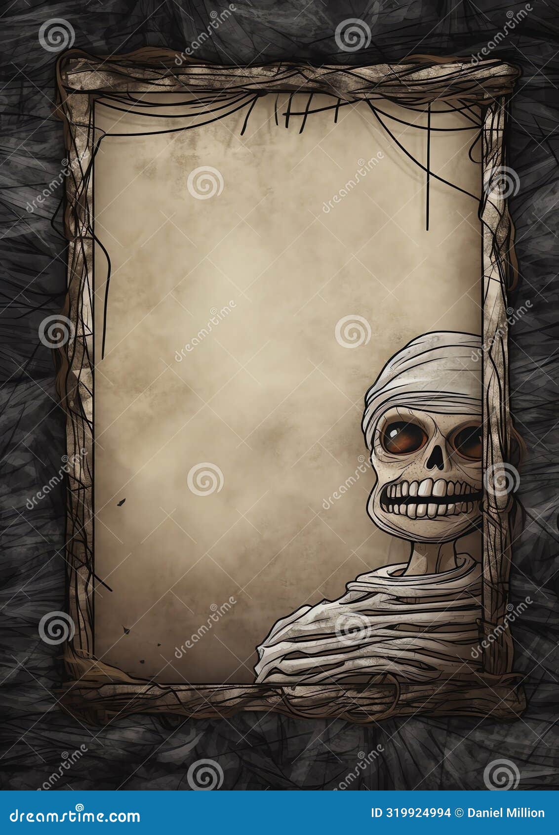 Mummy Halloween Frame Border Stock Illustration - Illustration of ...