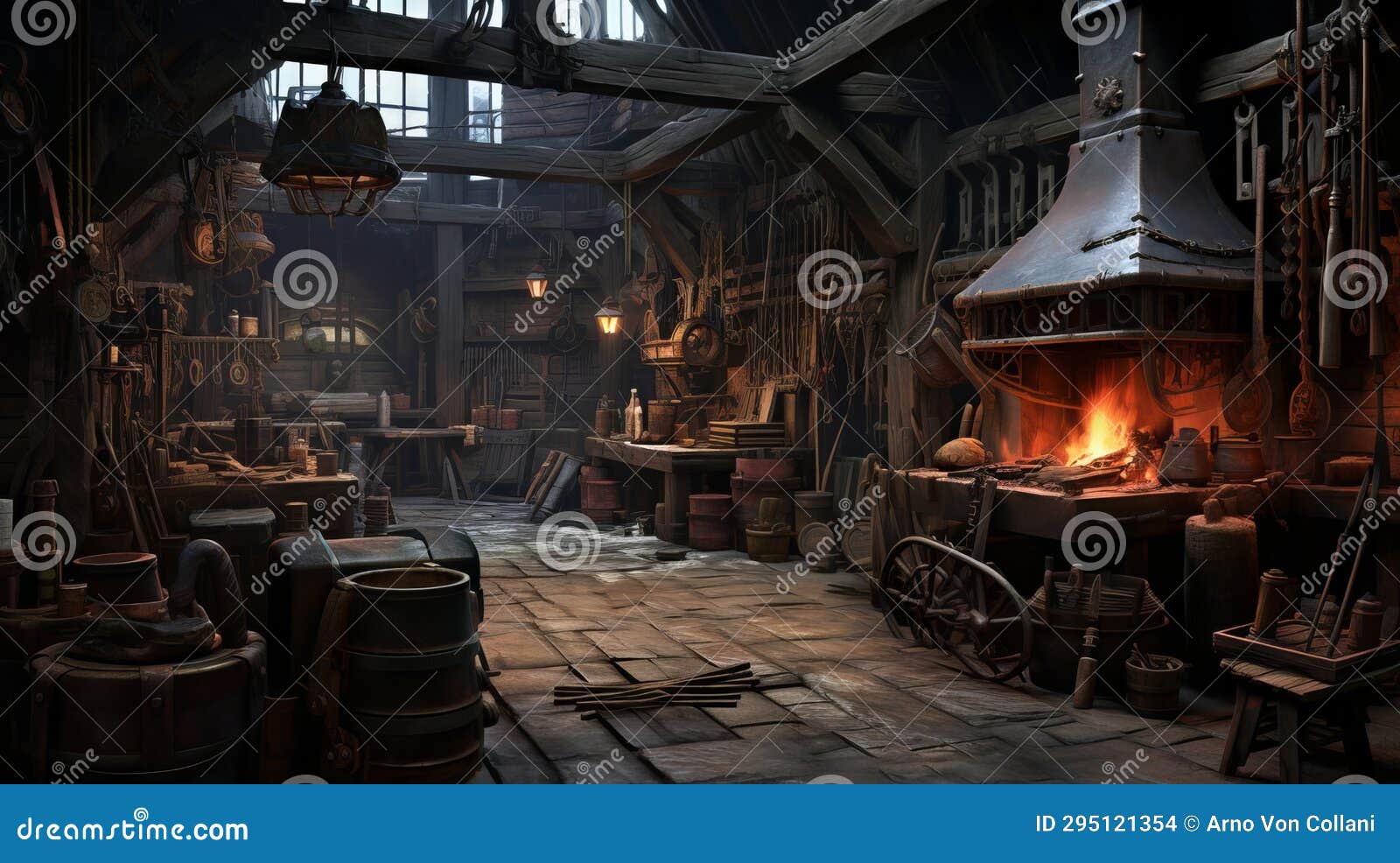 Forging History: Inside an Empty Medieval Swordsmith S Blacksmith Shop ...