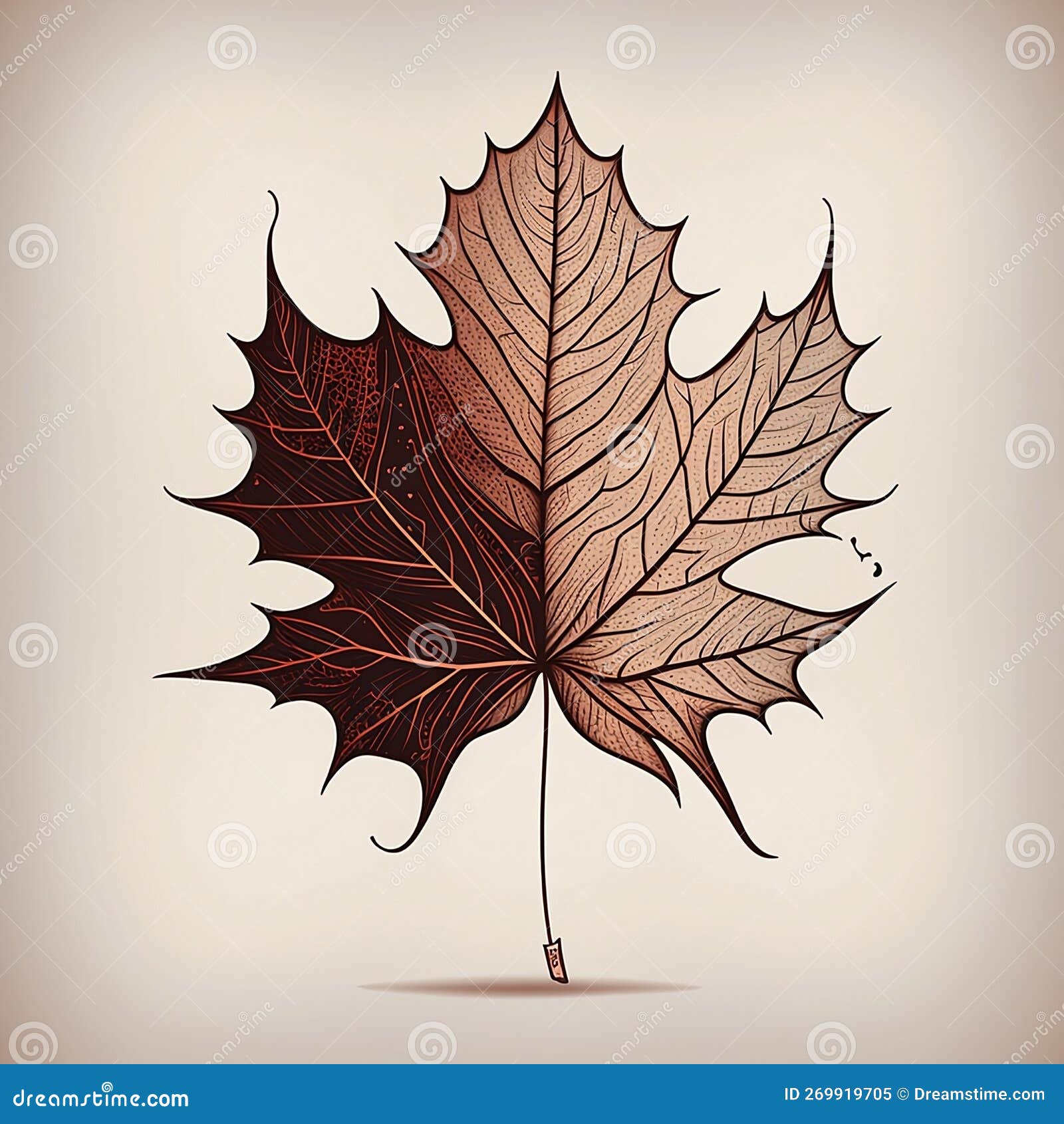 One mapple leaf isolated stock illustration. Illustration of leaf ...