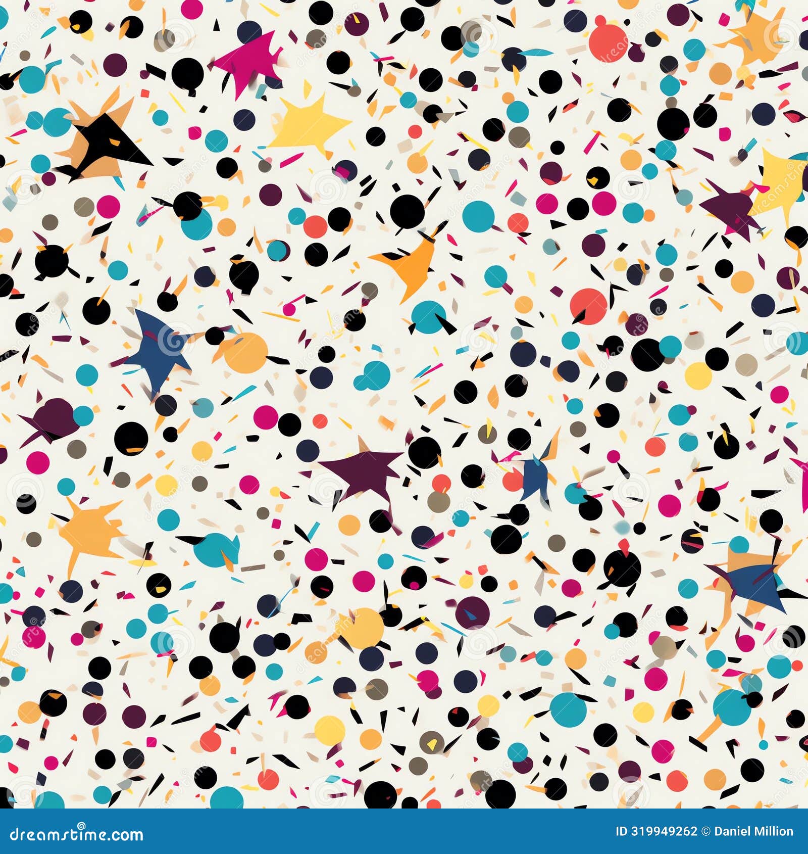 Party Confetti Texture Background, Design Seamless Pattern, for Nursery ...