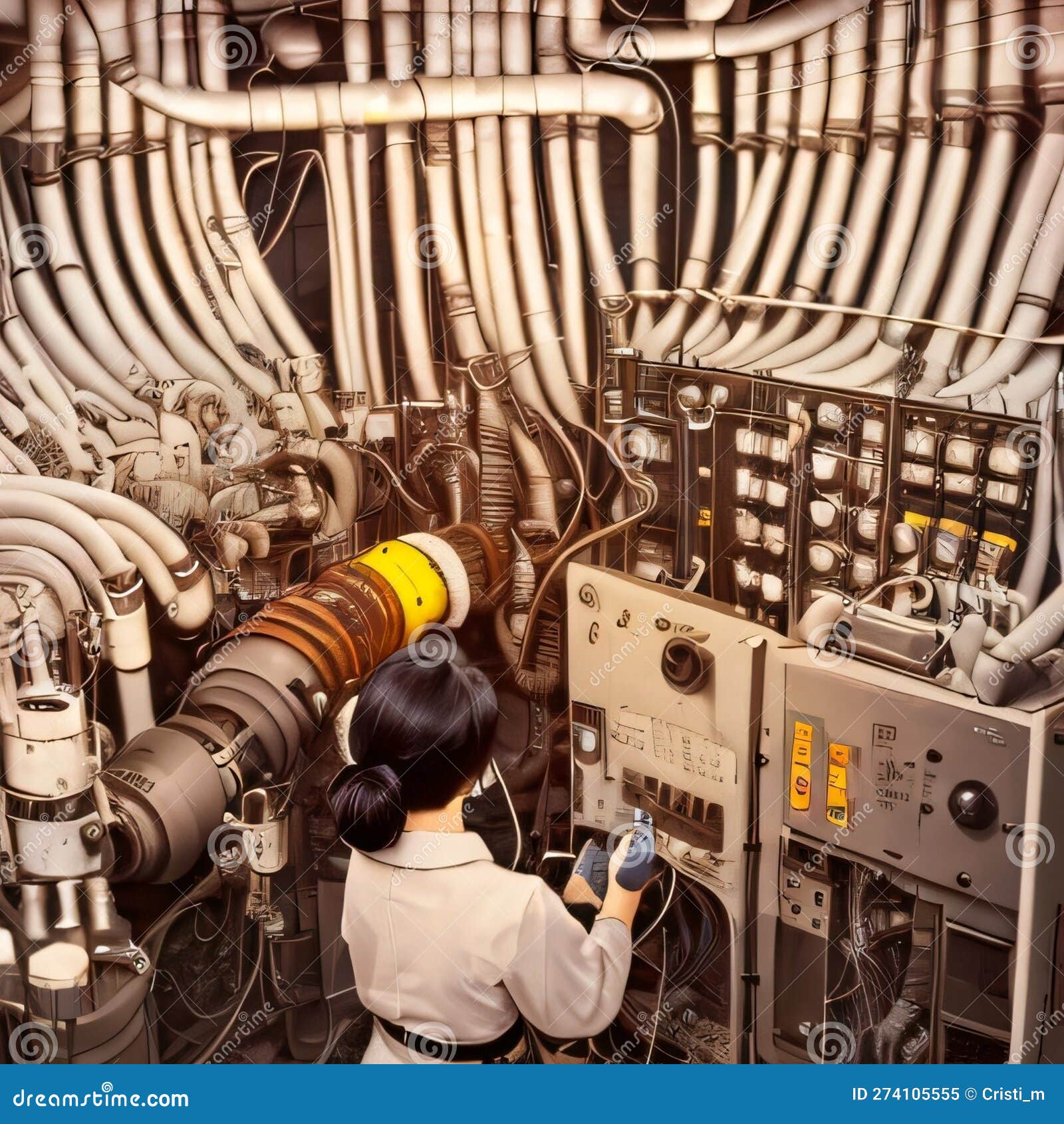 AI Generated Image - Pneumatic Post Stock Illustration - Illustration ...