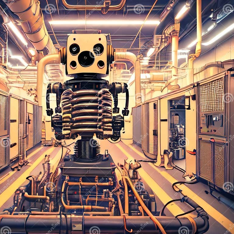 AI Generated Image - Pneumatic Post Stock Illustration - Illustration ...