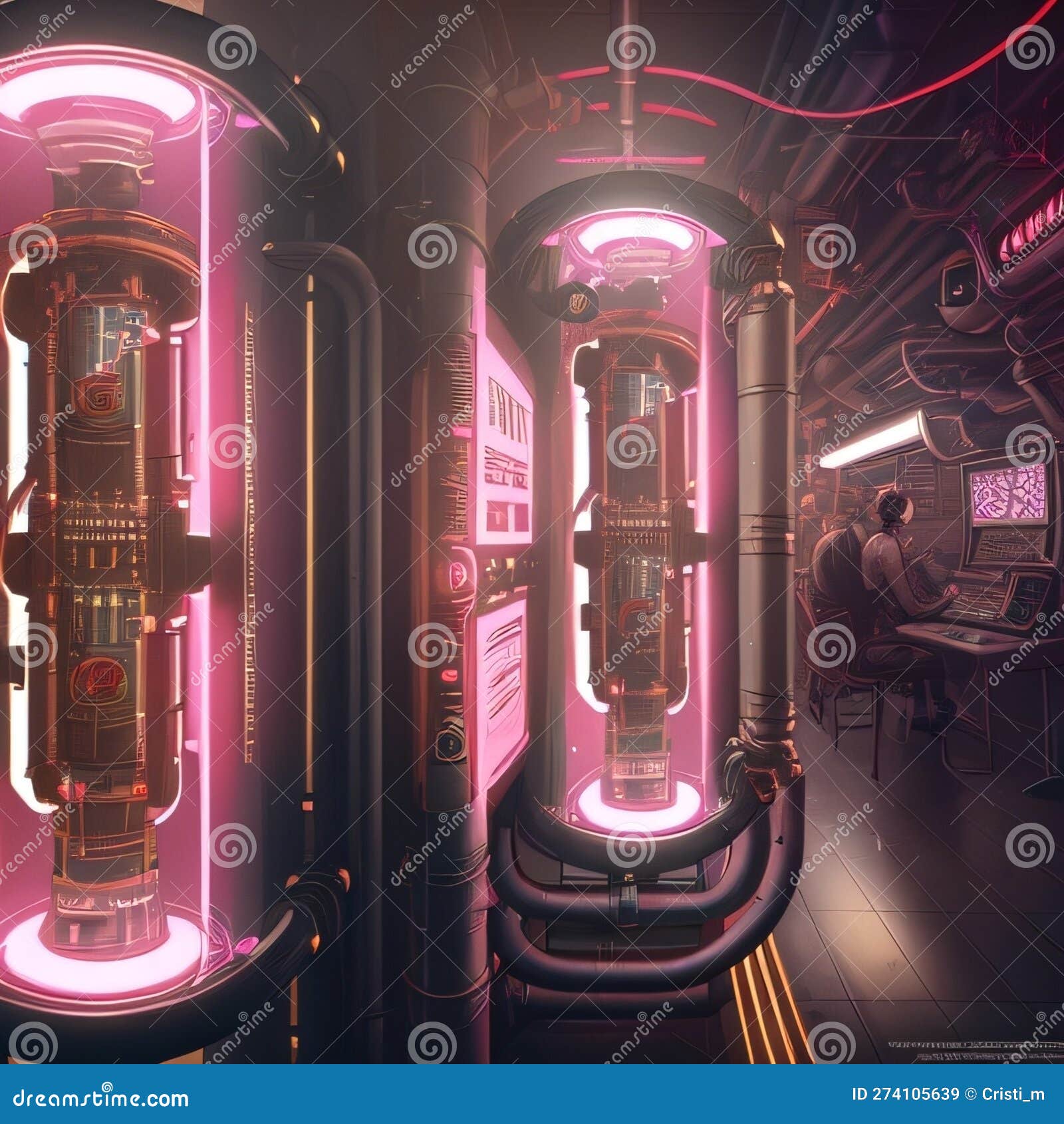 AI Generated Image - Pneumatic Post Stock Illustration - Illustration ...