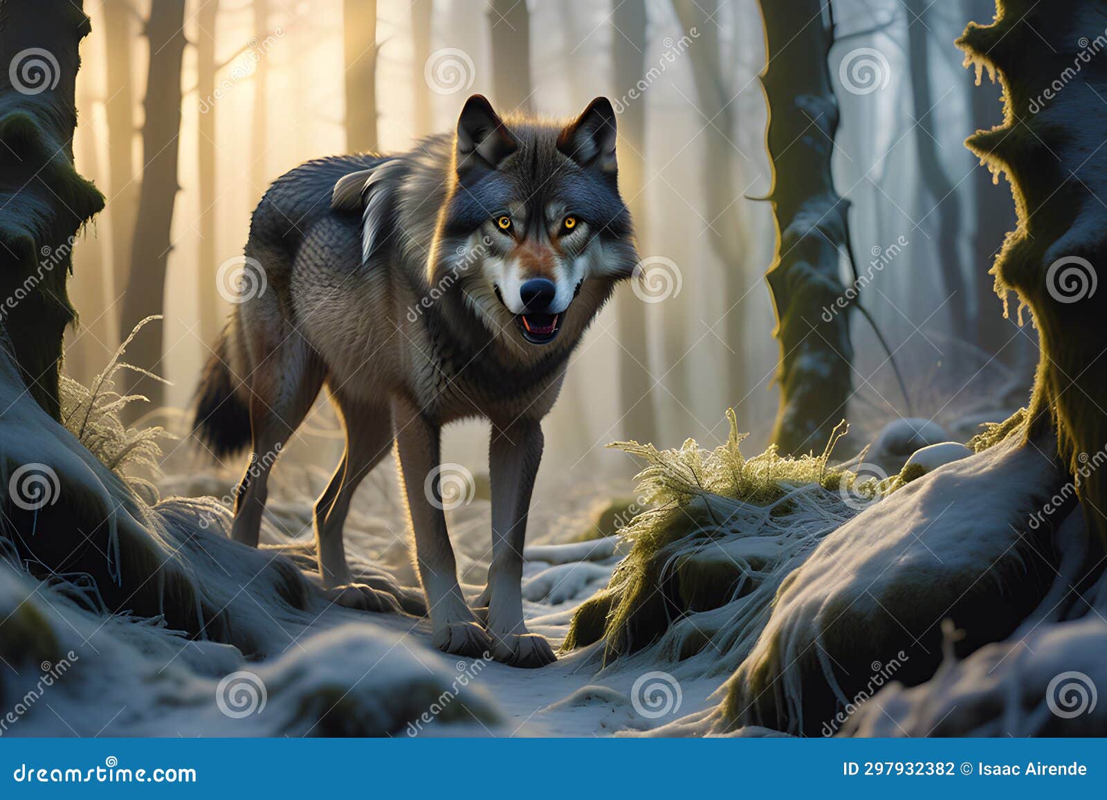 Attention Wolf In Sheep`s Clothing. Warning Yellow Road Sign. Caution ...