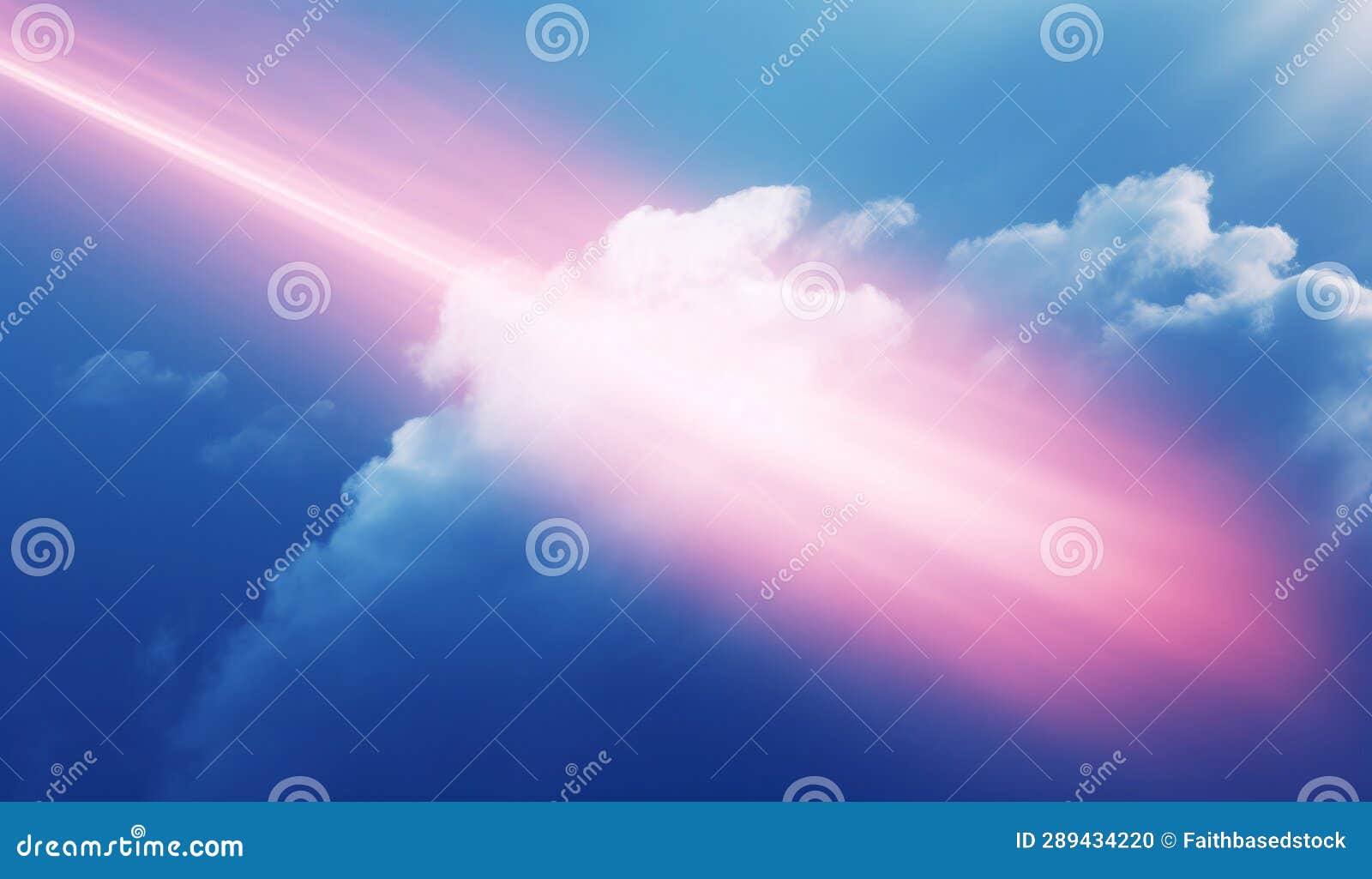 Presence of the Savior. Sunset Sky Background with Clouds and Rays of ...