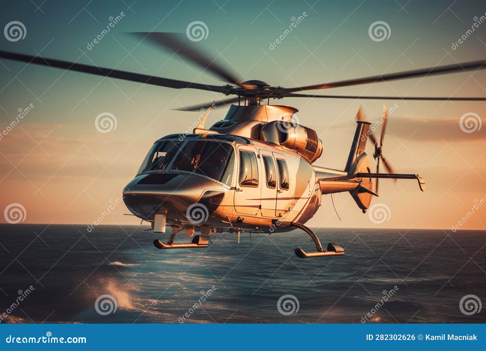 AI Generated Image of Private Helicopter Machine Stock Illustration ...